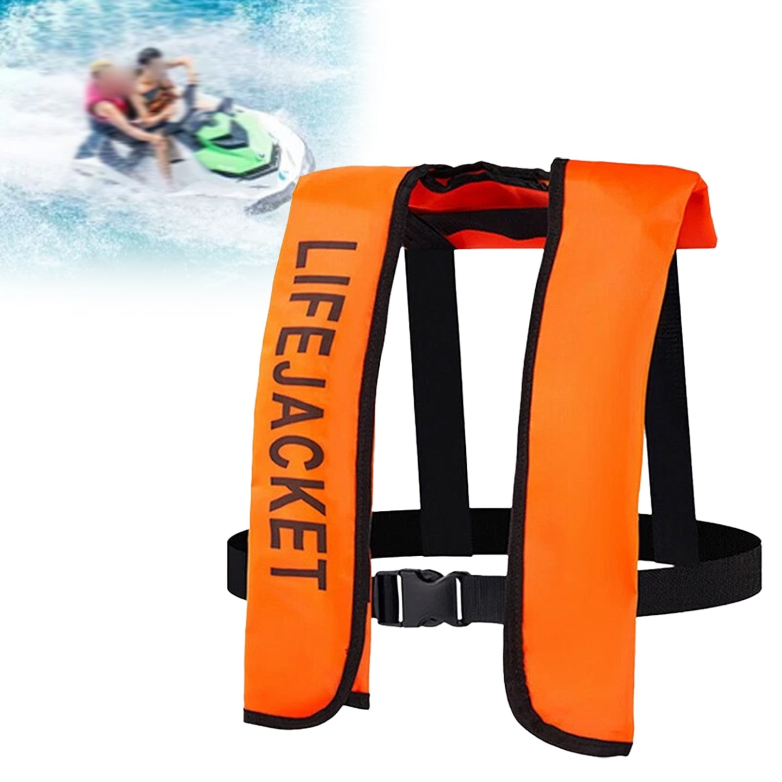 Life Jackets for Adults, Orange Automatic Inflatable Life Jacket, Auto ...