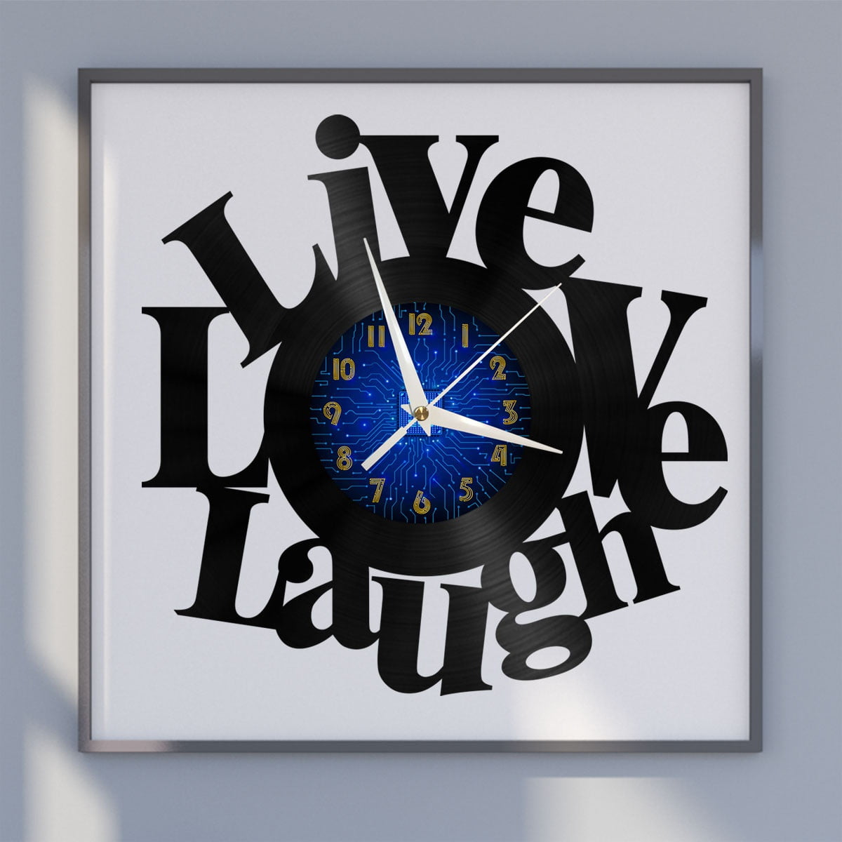 Life is Laugh 12 Inch Vinyl Record Wall Clock - Silent, Creative, and ...