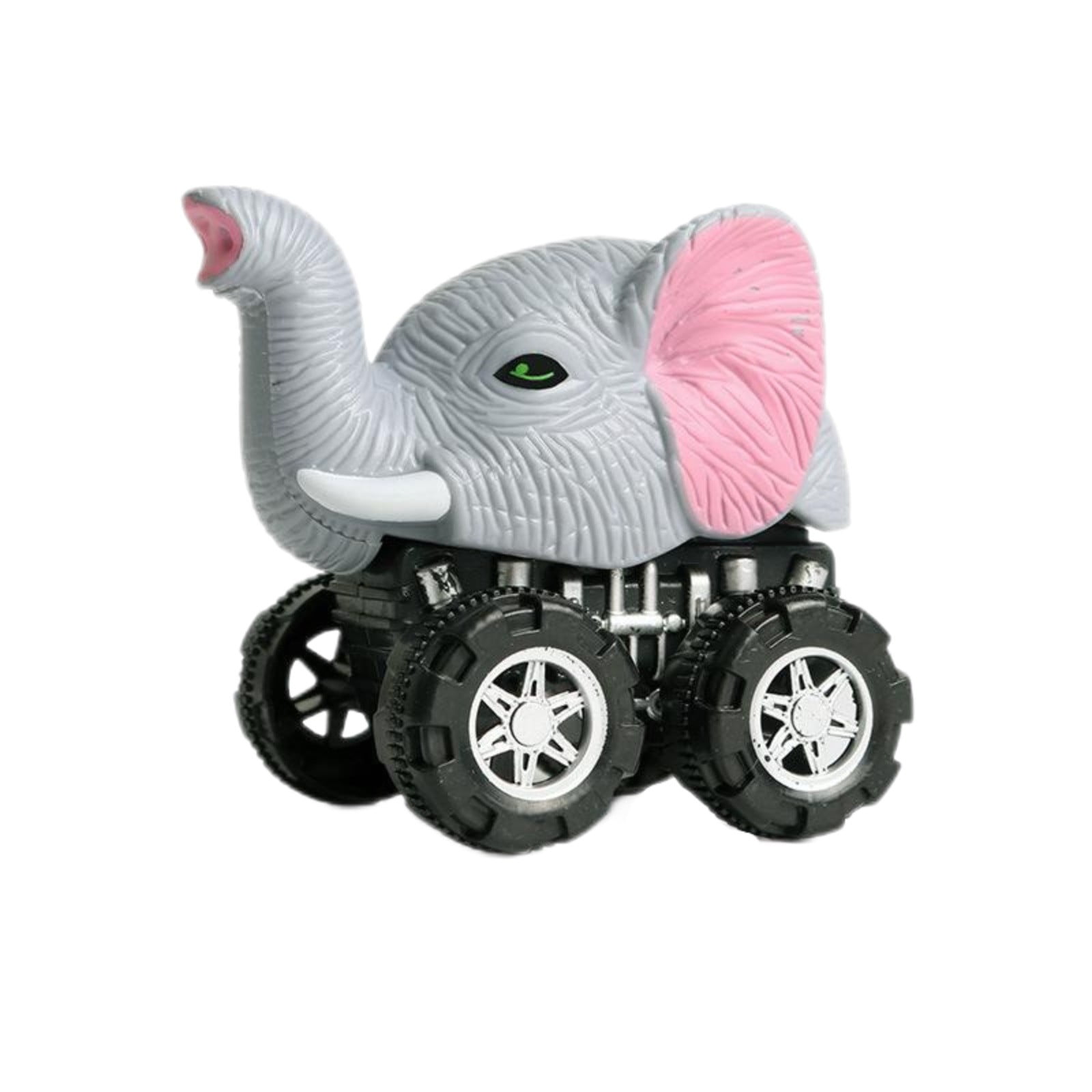 Life Like Elephant Pull Back Car Off Road Toy Clockwork Chattering ...