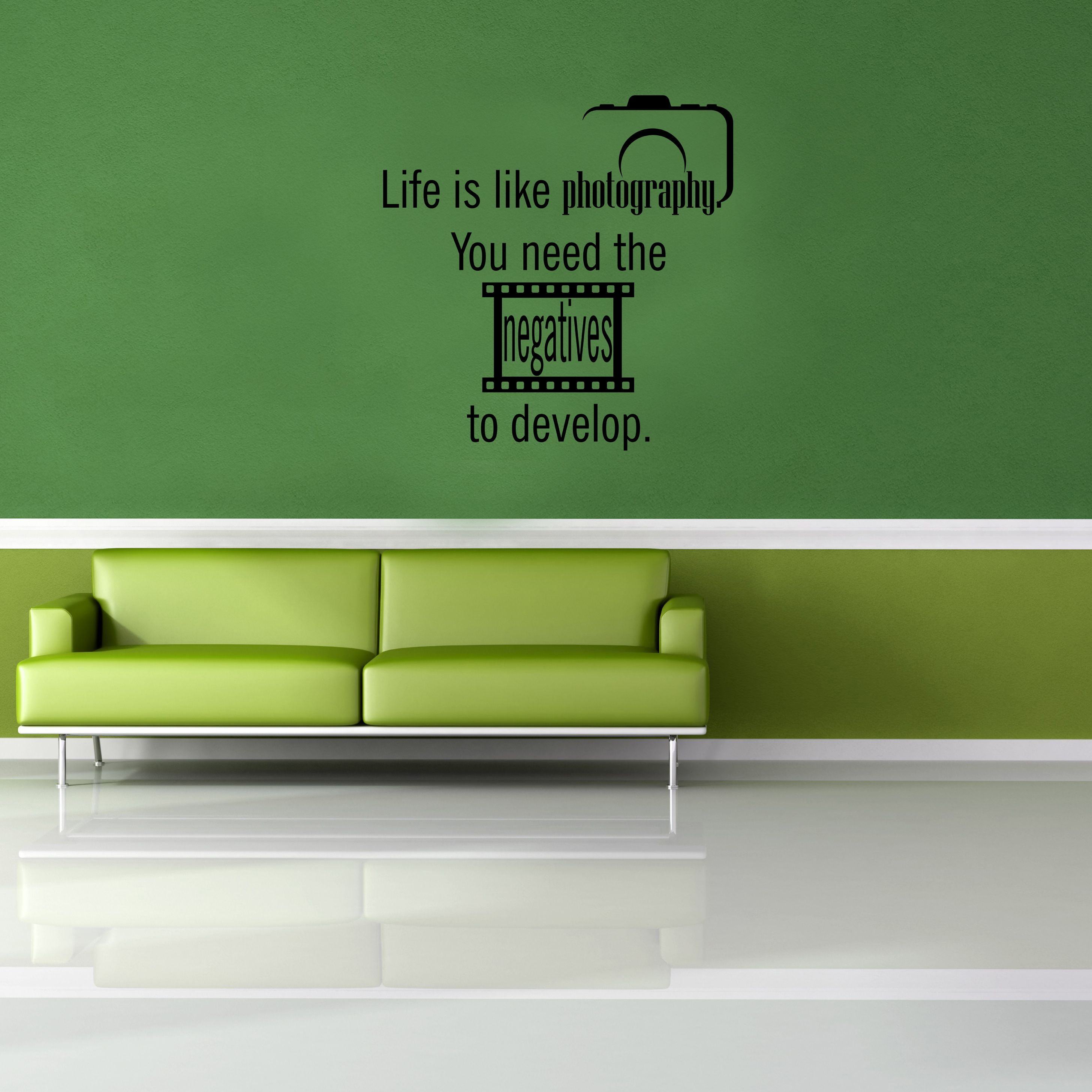 Life is Like Photography Motivation Inspiration Quote Wall Sticker Art ...