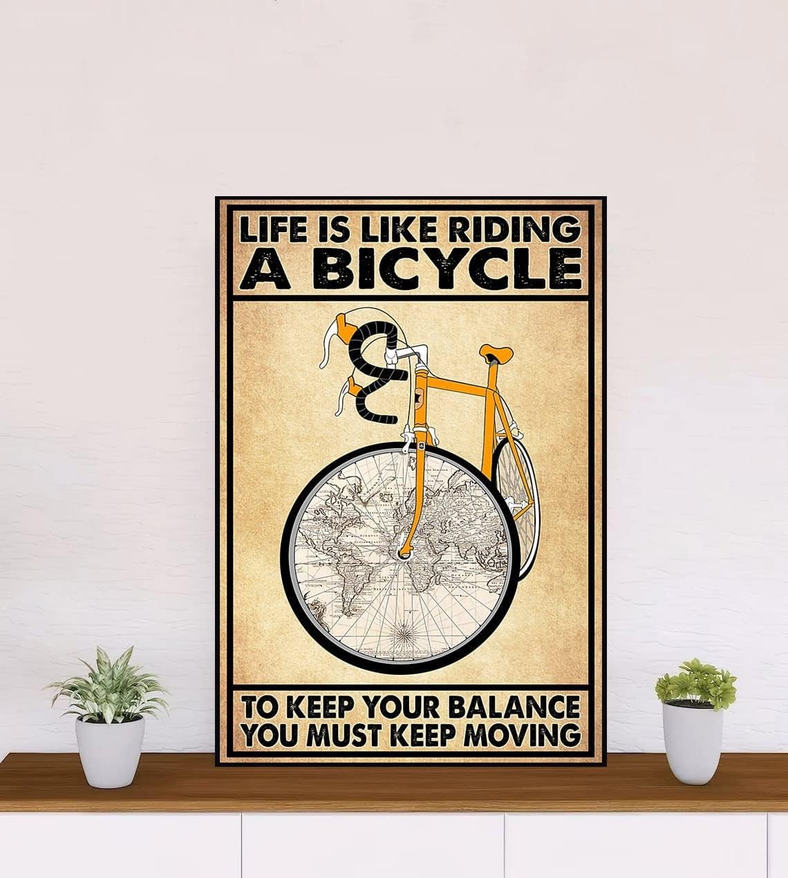 Life is Like Riding A Bicycle to Keep Your Balance You Must Keep Moving Retro Metal Signs ...