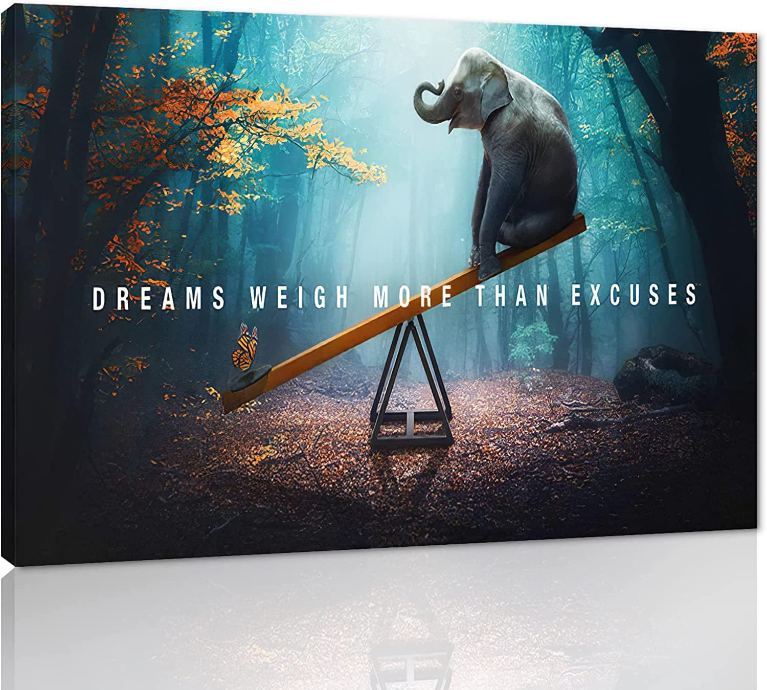 Life Motivational Quotes Canvas Wall Art Dreams Weigh More Than Excuses ...