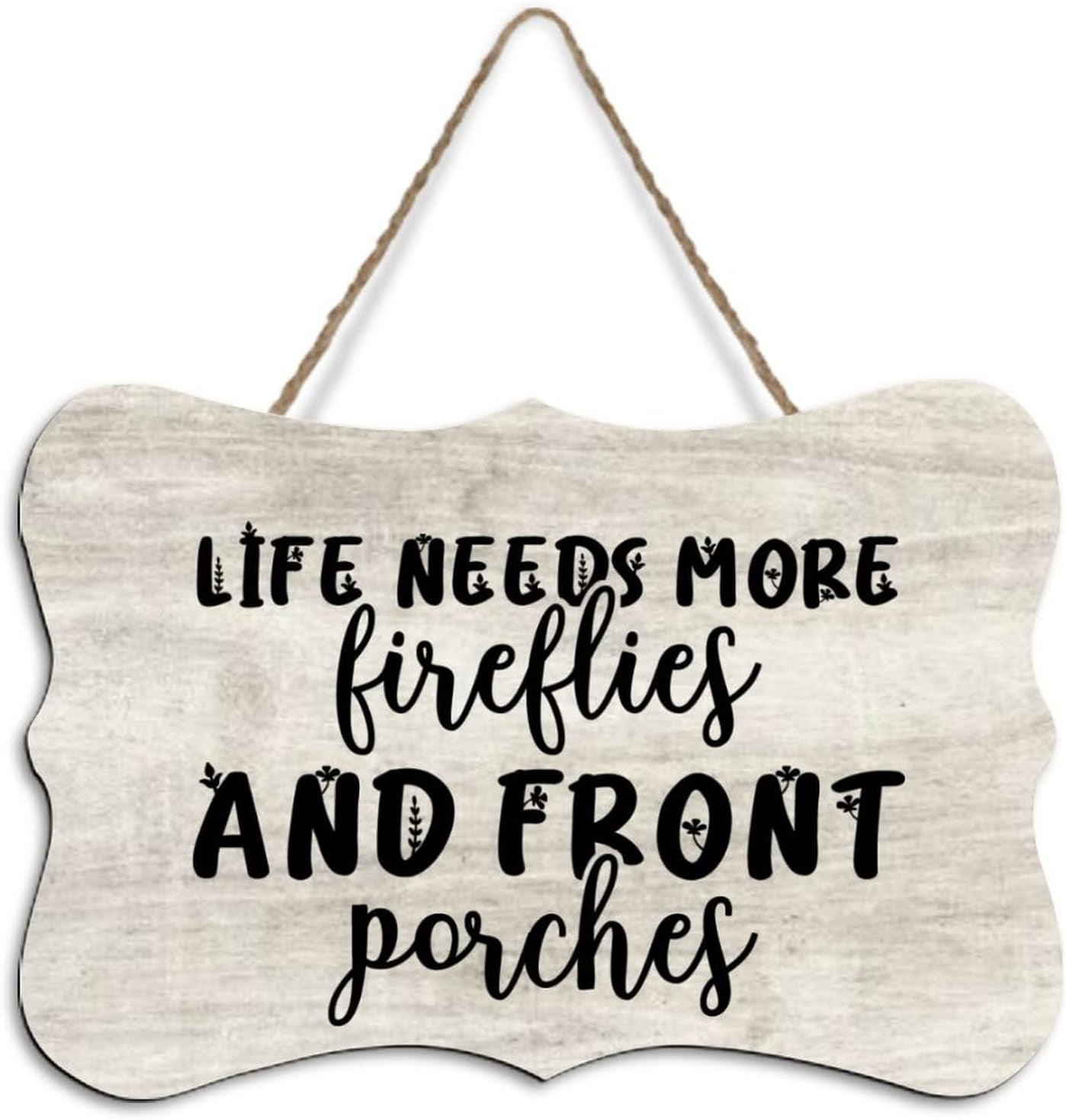 Life Needs More Fireflies Home Decor Door Sign Modern Wall Plaque Art ...