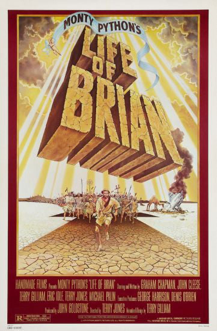 Life Of Brian Movie poster Metal Sign Art Print 8x12 Multi-Color Square ...