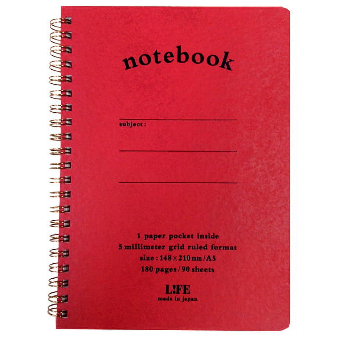 Life Pocket Notes Spiral Bound Notebooks: 6 in x 8 in. (Red) - Walmart.com