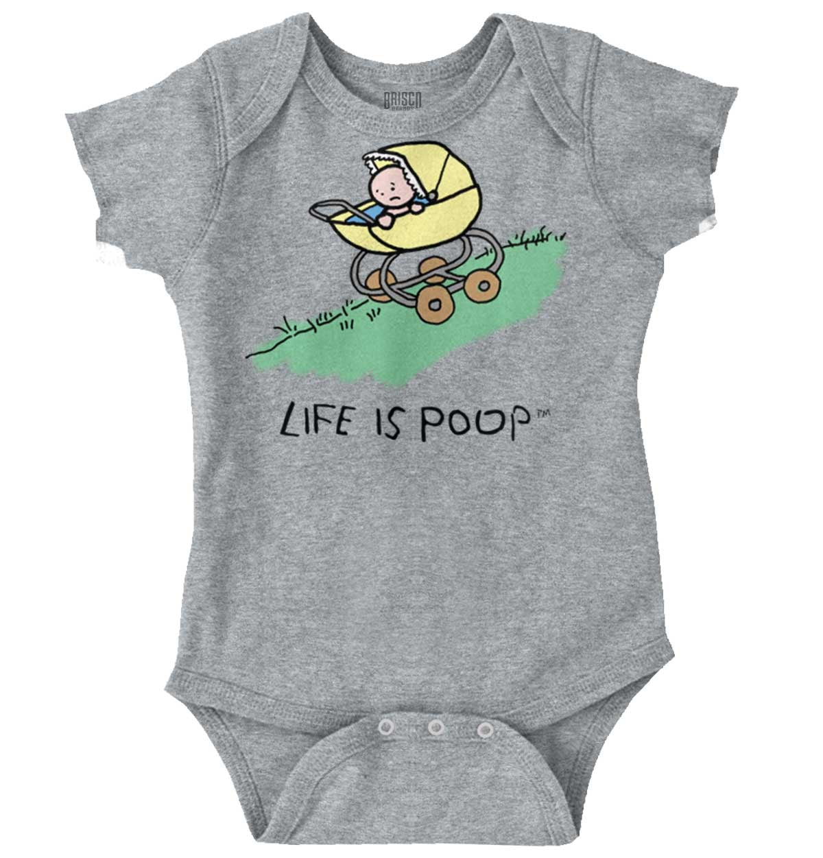 Life Poop Downhill Rolling Stroller Romper Boys or Girls Infant Baby ...