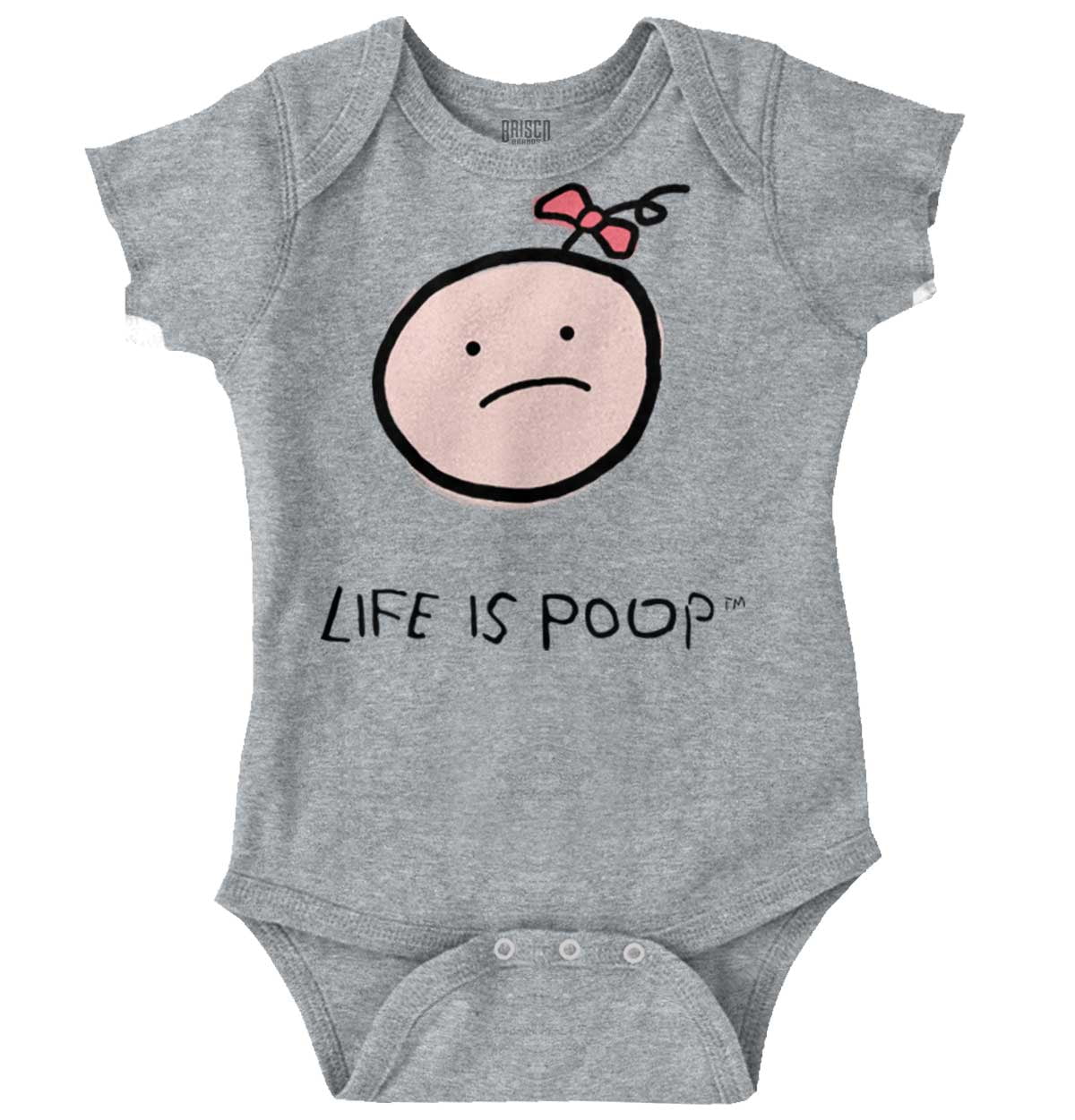 Life Poop Funny Sad Cute Joke Romper Boys or Girls Infant Baby Brisco ...