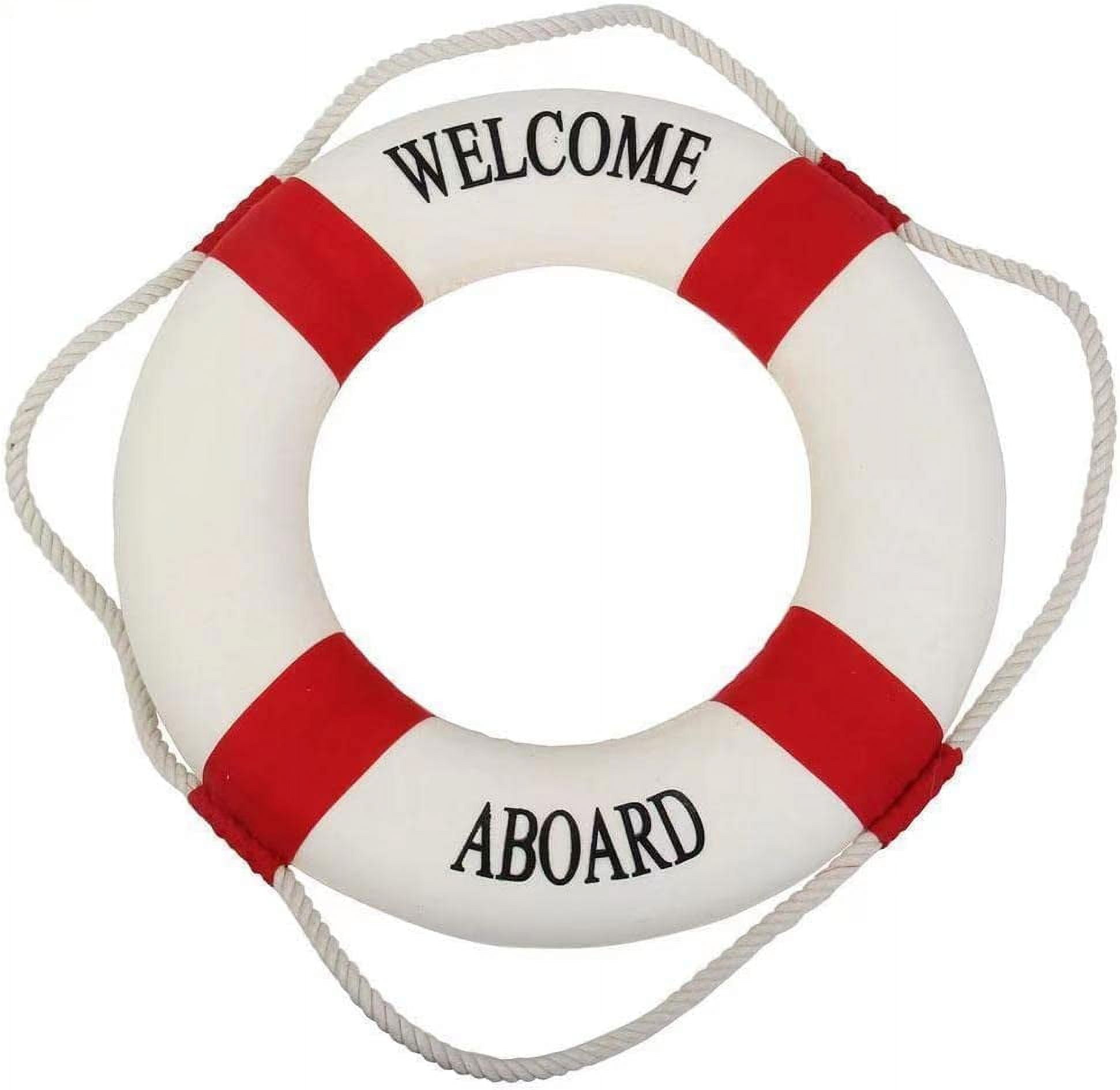 Life Preserver Ring 20.5 in,Pool Life Ring with RopeTape,Foam Buoys for ...