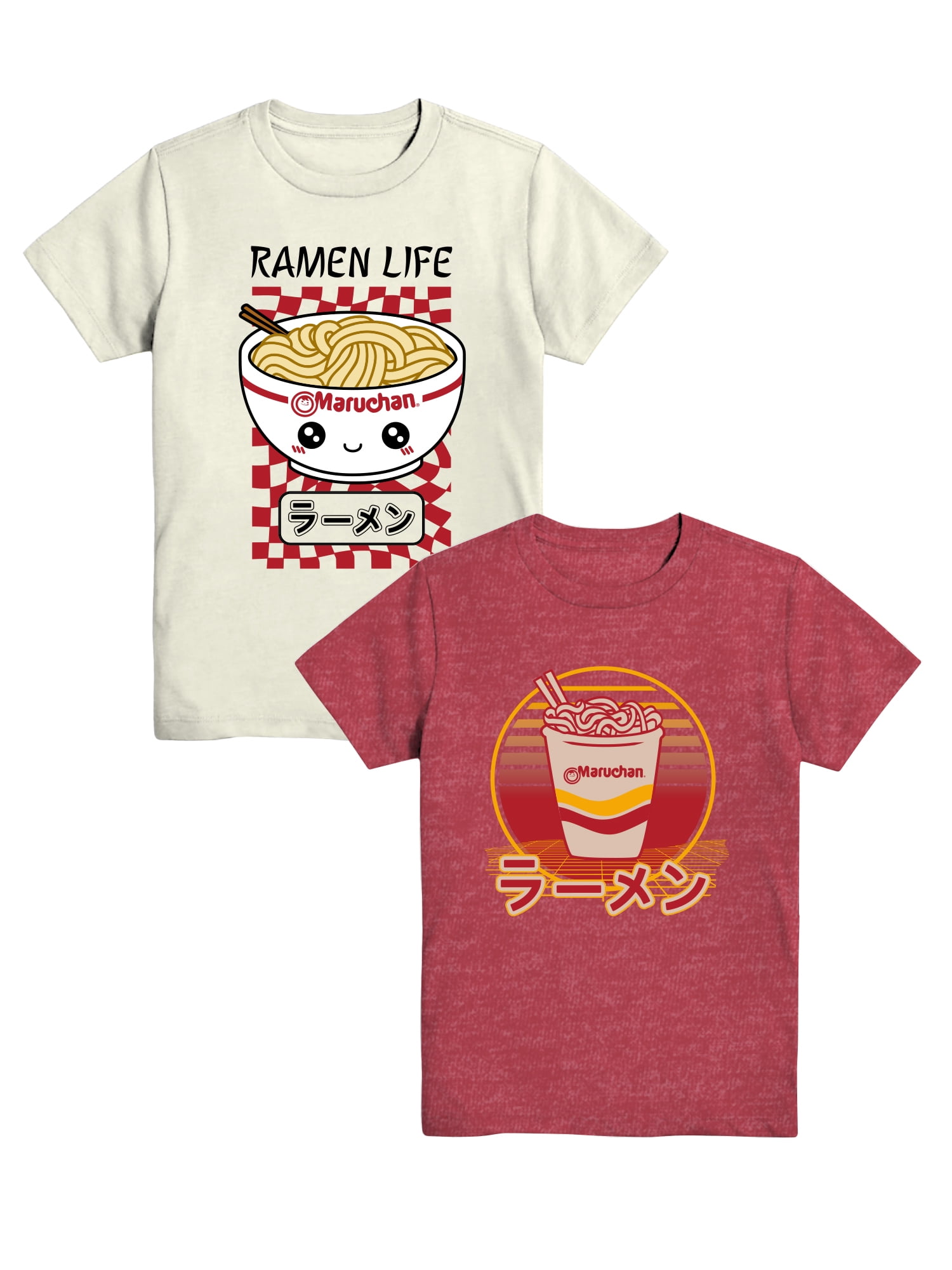 Life Ramen Boys Graphic T-Shirt 2-Pack - Ramen-Themed Designs - Walmart.com