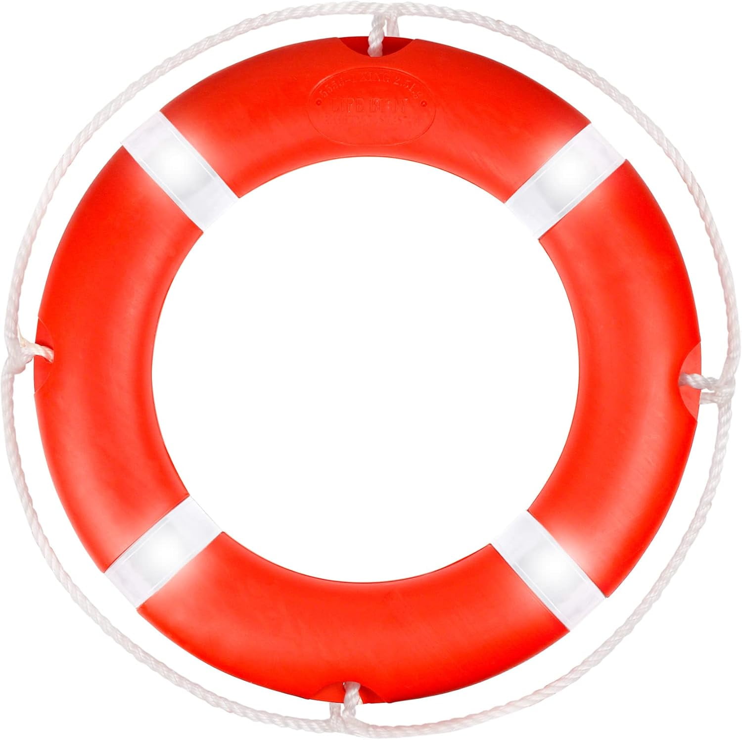 Life Ring for Boating Safety - 23" and 28" Boat Safety Throw Rings with Reflective Strip and ...