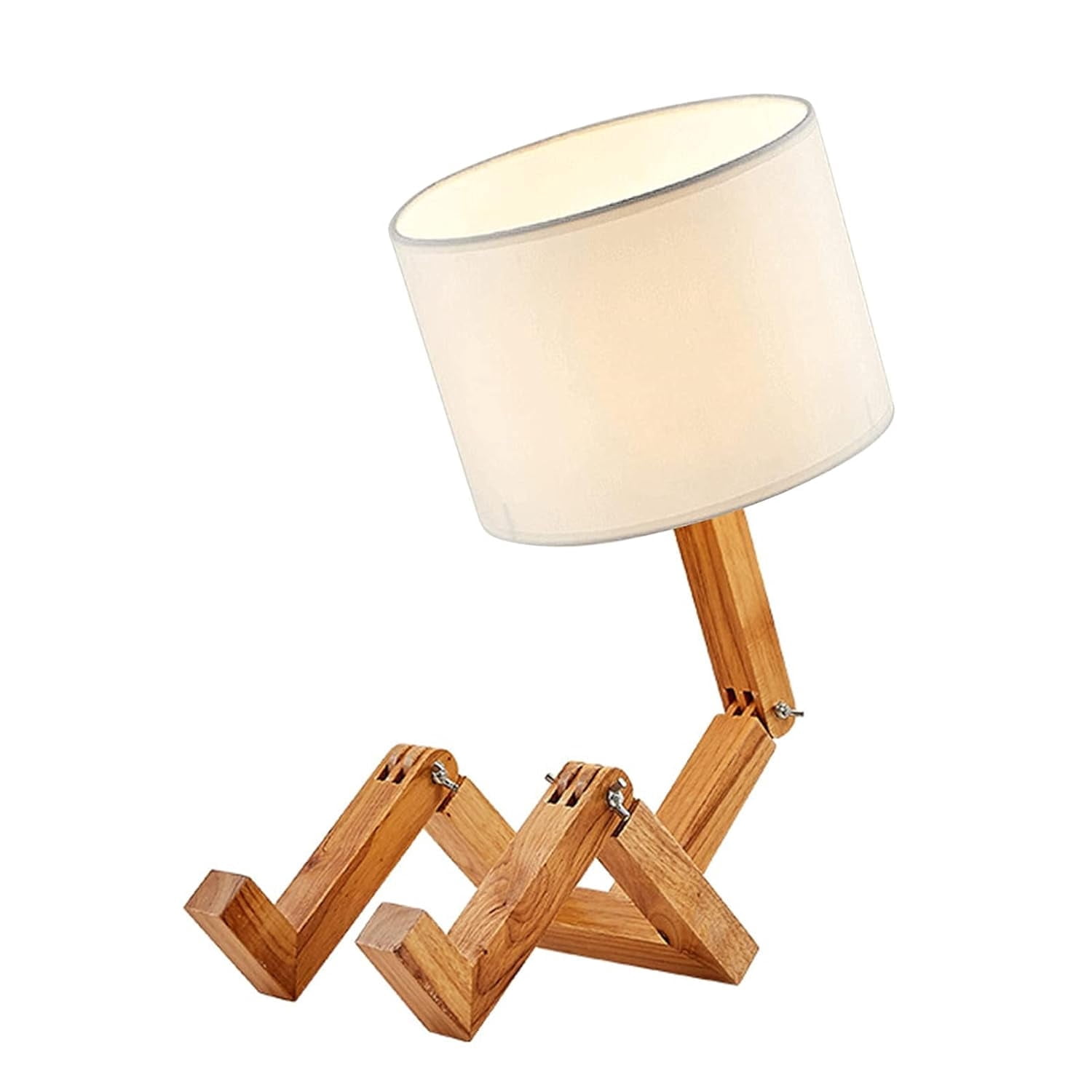 Life Robot Wooden Table Lamp Adjustable Folding Shape E27 Base for ...