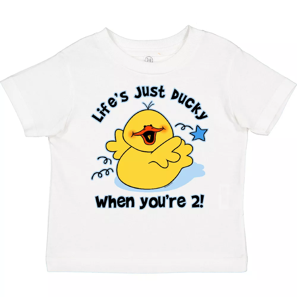 Life'S Ducky 2Nd Birthday Toddler T-Shirt Duck Rubber Pinkinkartkids ...