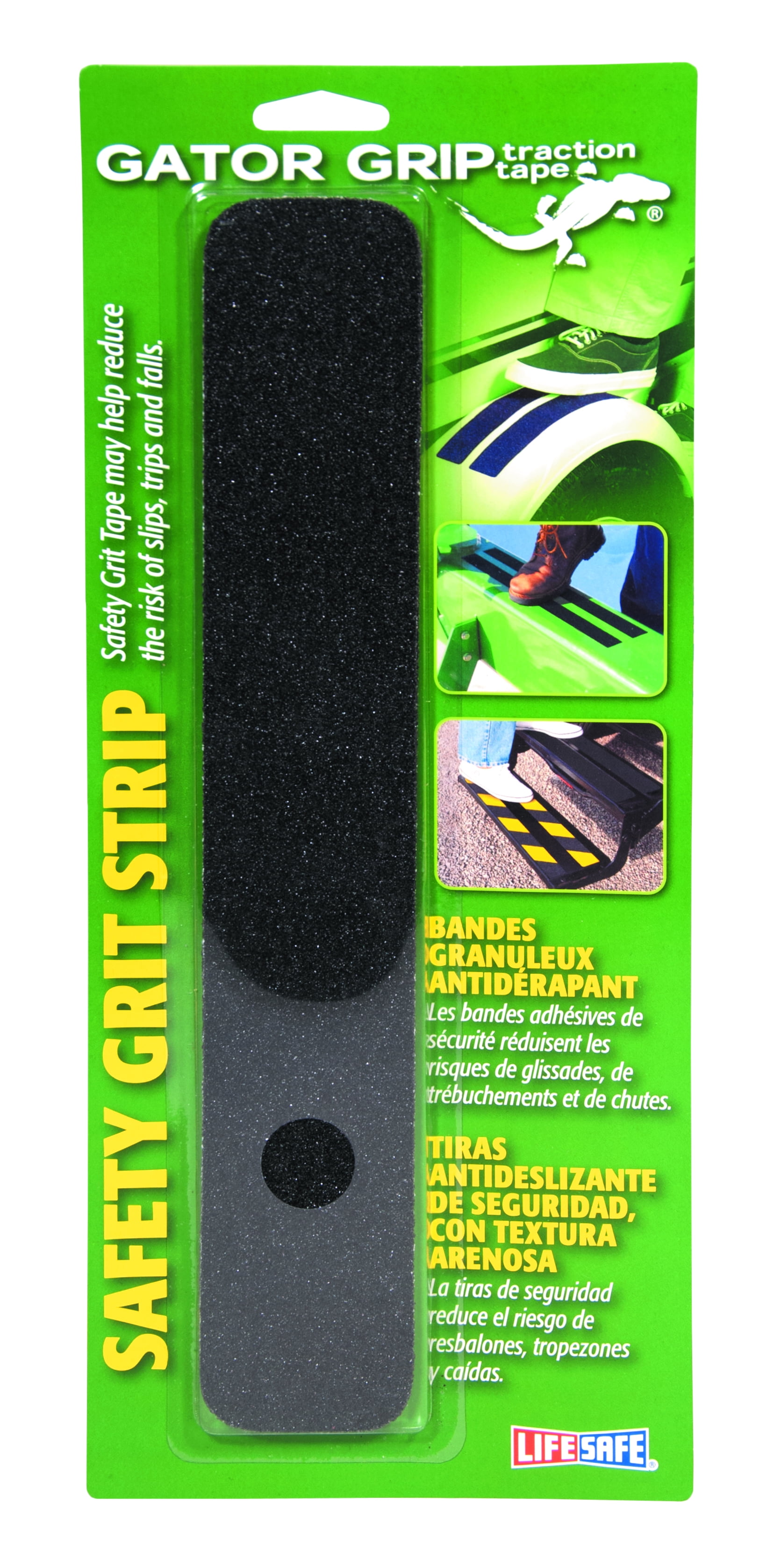 Life Safe RE624BL Anti-Slip Safety Grit Strip - 2 in. x 12 in., Pack of ...