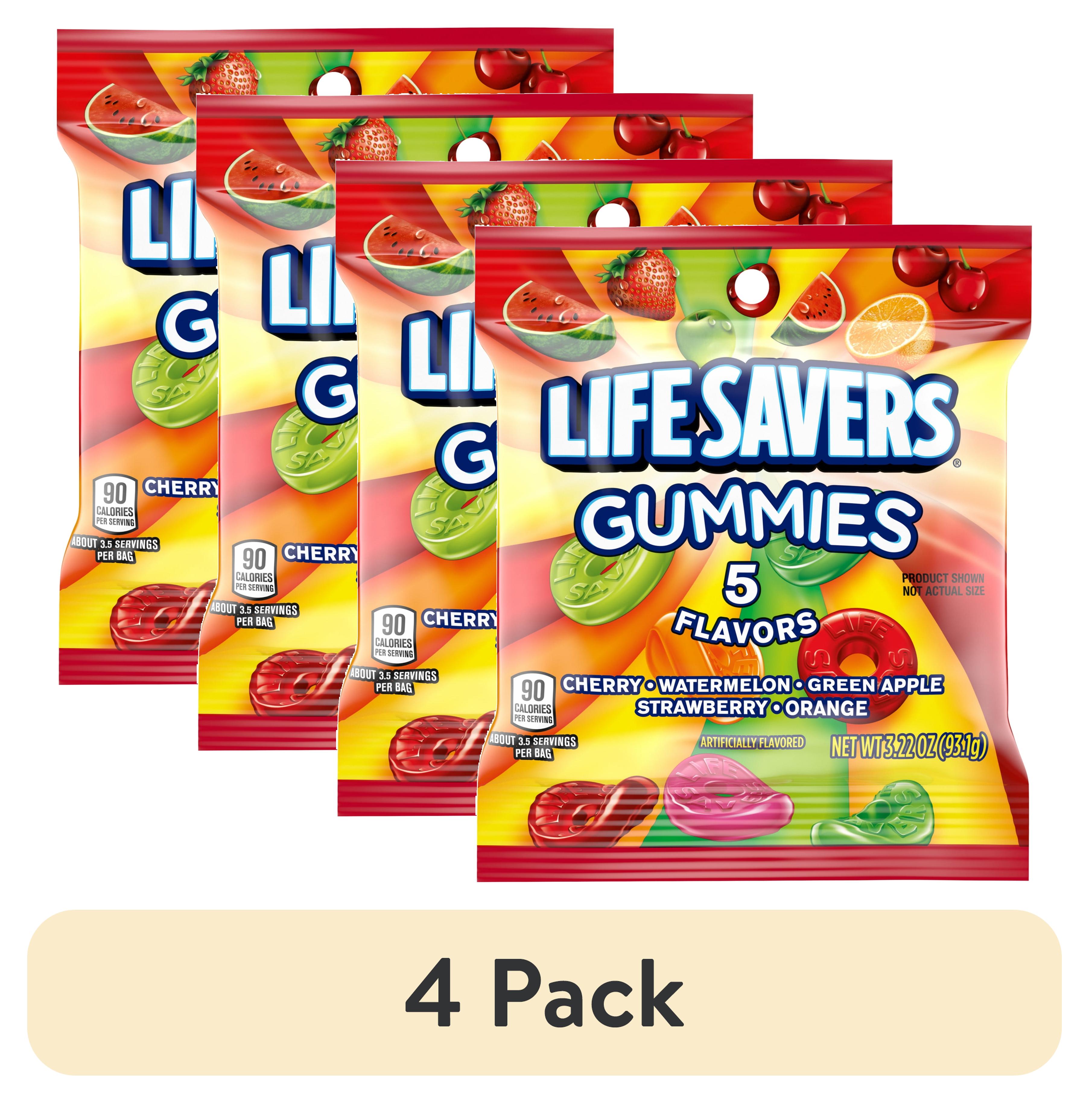 (4 pack) Life Savers 5 Flavors Gummy Candy - 3.22 oz Bag - Walmart.com