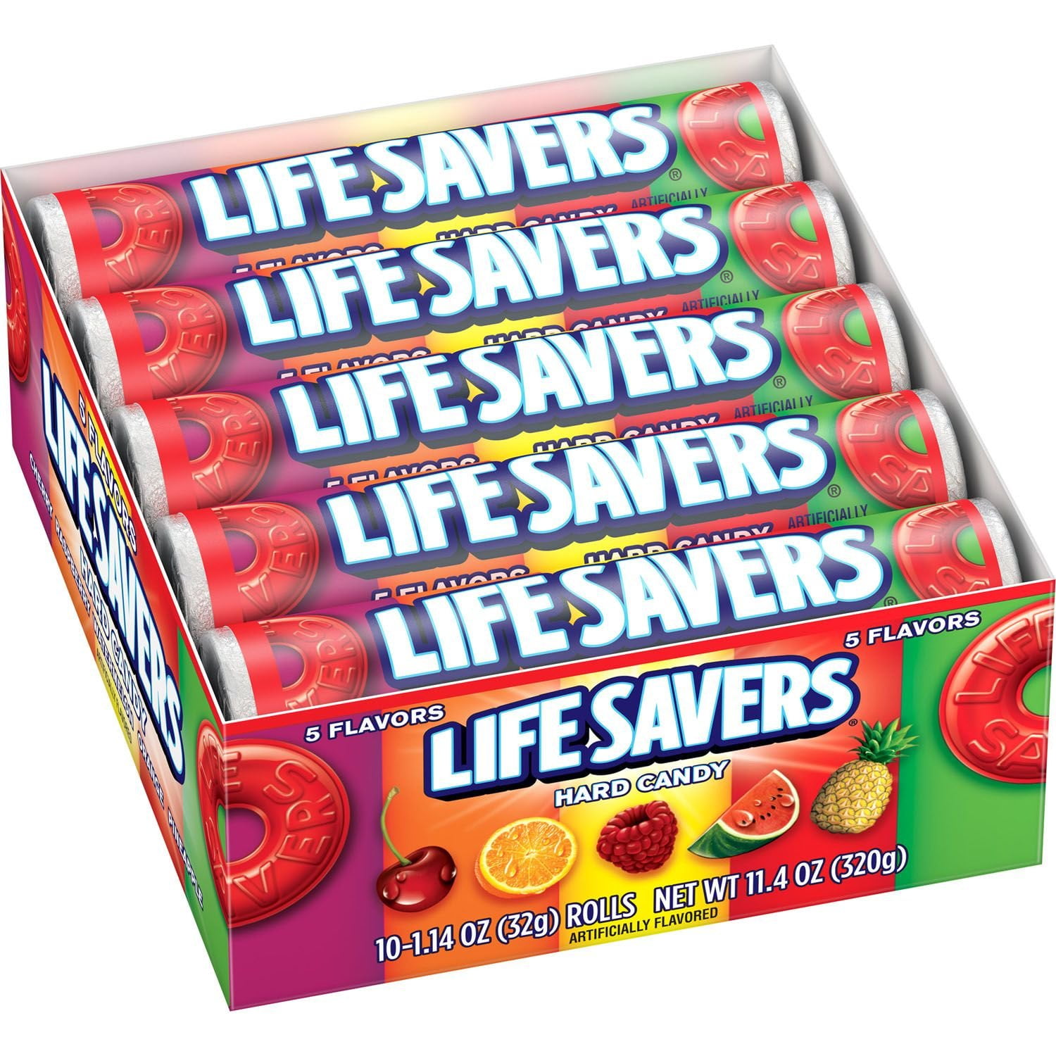 Life Savers Five Flavors Hard Candy, 1.14 Ounce,10 Count (Pack of 2 ...