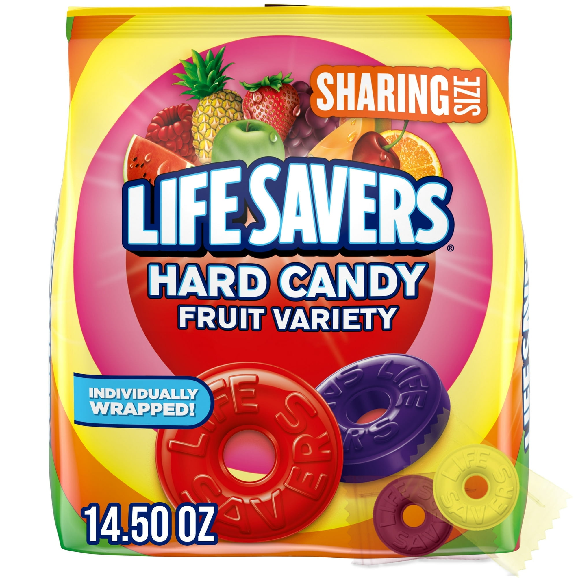 Life Savers Fruit Variety Hard Candy Sharing Size, 14.5 oz (108 Ct)(2 ...