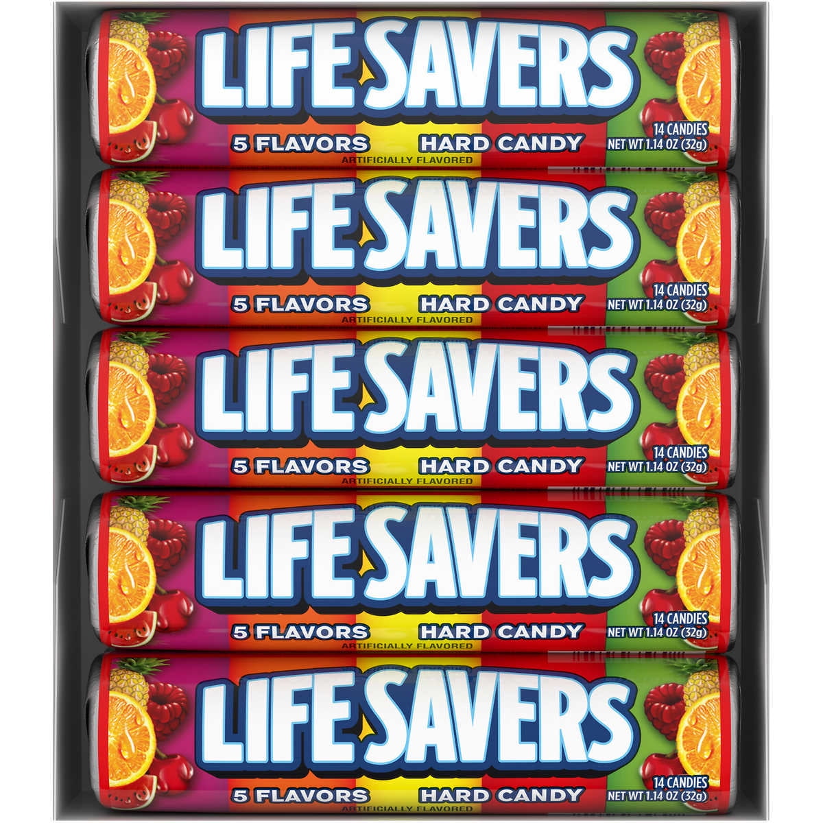 Life Savers Multi Flavored Hard Candy, Cherry, Original 5 Flavors, 1.14 ...