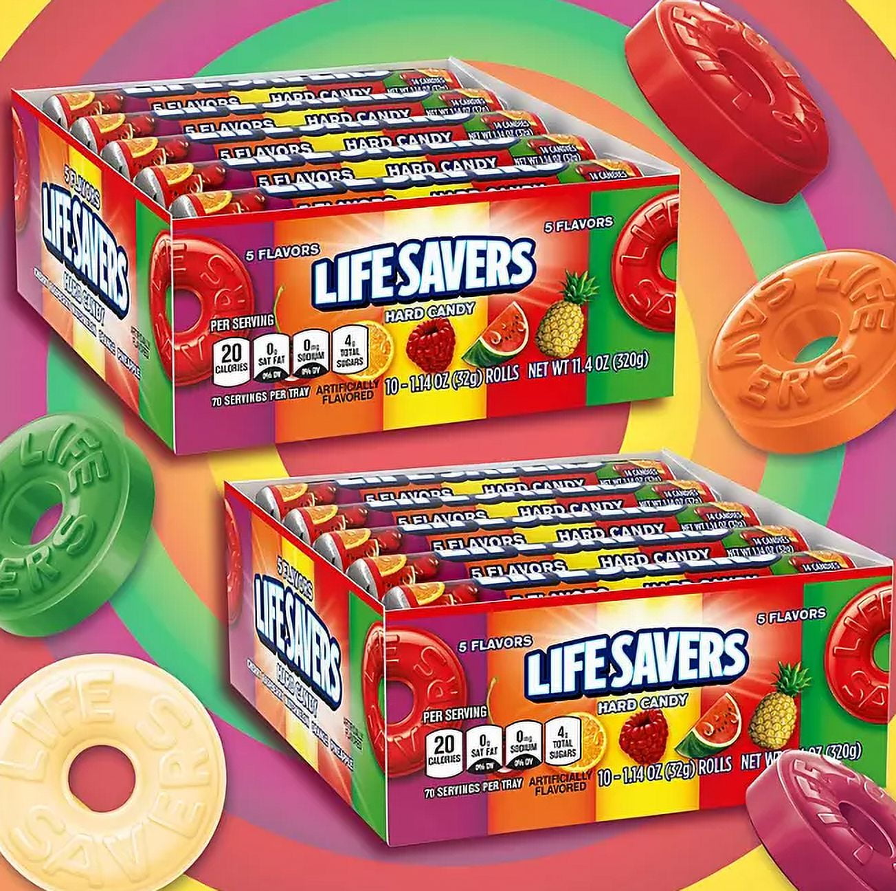 Life Savers Original 5 Flavors Hard Candy (3.29 oz., 20 ct.) (Pack of ...