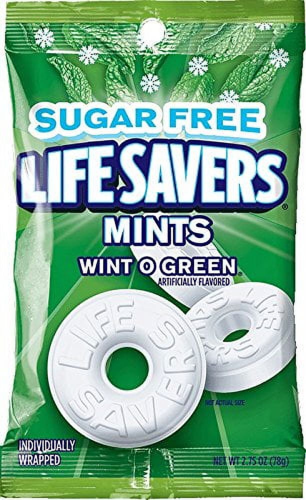 Life Savers Sugarless Wint-O-Green Breath Mints, Original Sugar-Free ...