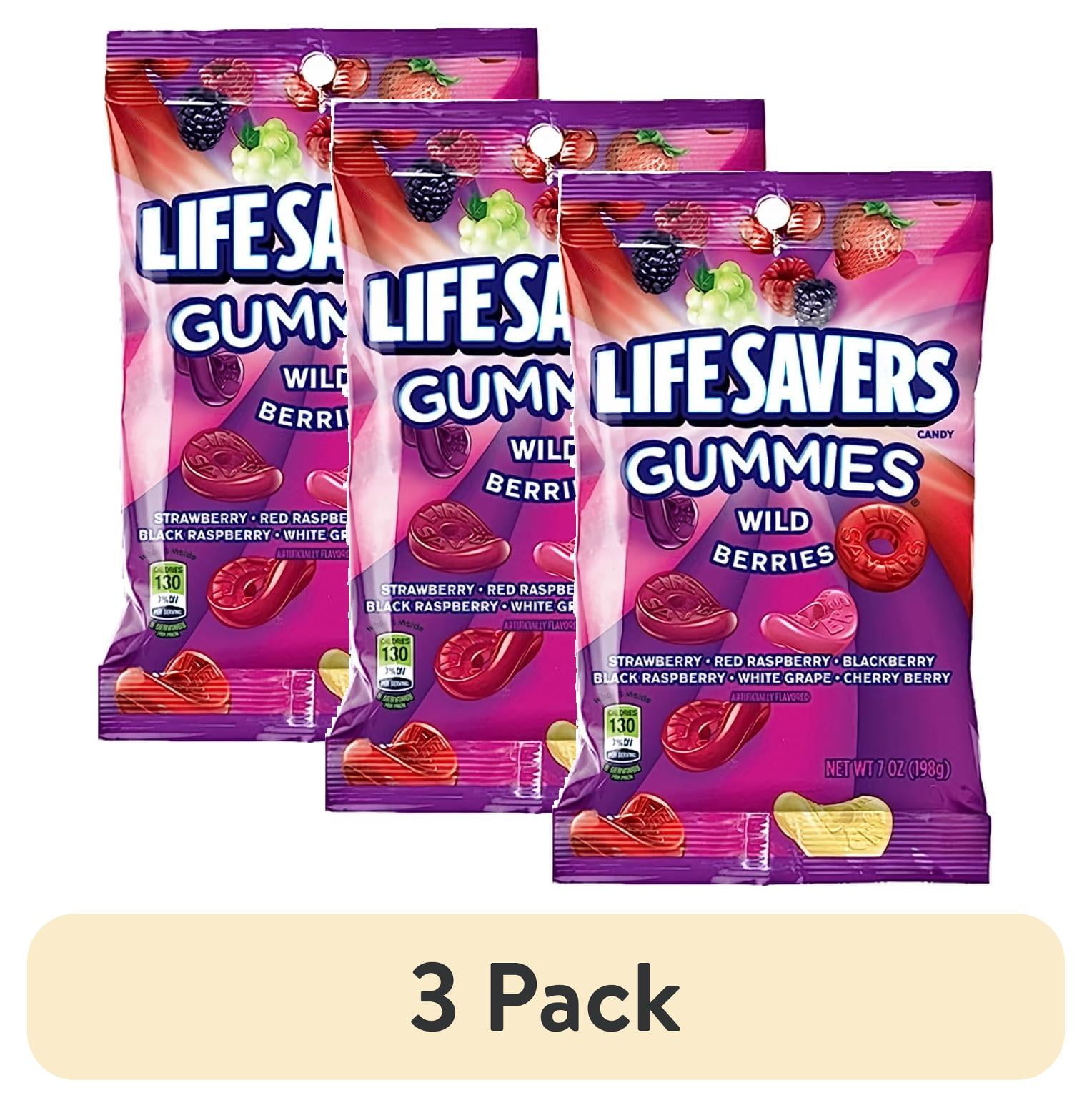 (3 pack) Life Savers Wild Berries Gummy Candy - 7 oz Bag - Walmart.com