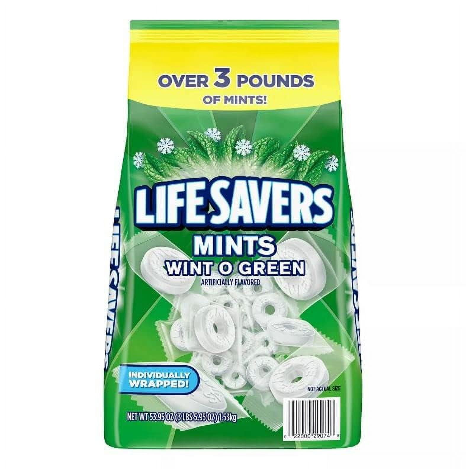 Life Savers Wint O Green Breath Mints Bulk Hard Candy, 53.95 oz. (Mint ...