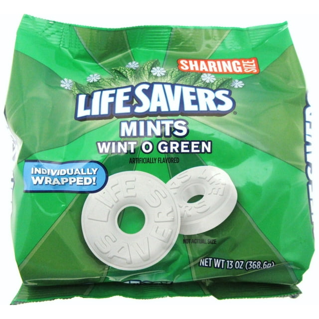 Life Savers Wint-O-Green Breath Mints Hard Candy, Sharing Size - 13 oz ...
