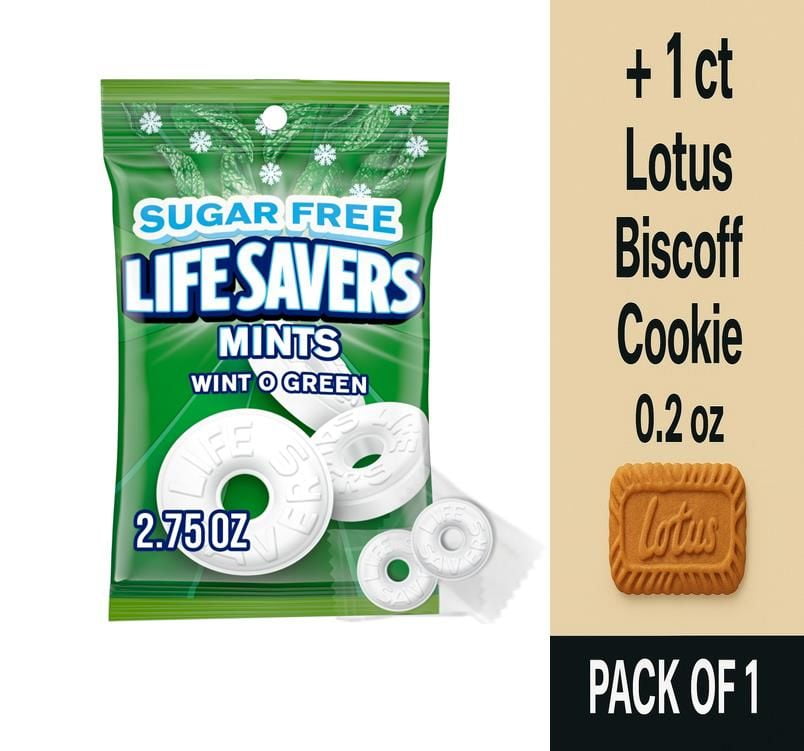 Life Savers Wint-O-Green Sugar Free Breath Mints Hard Candy Bag 2.75 oz ...