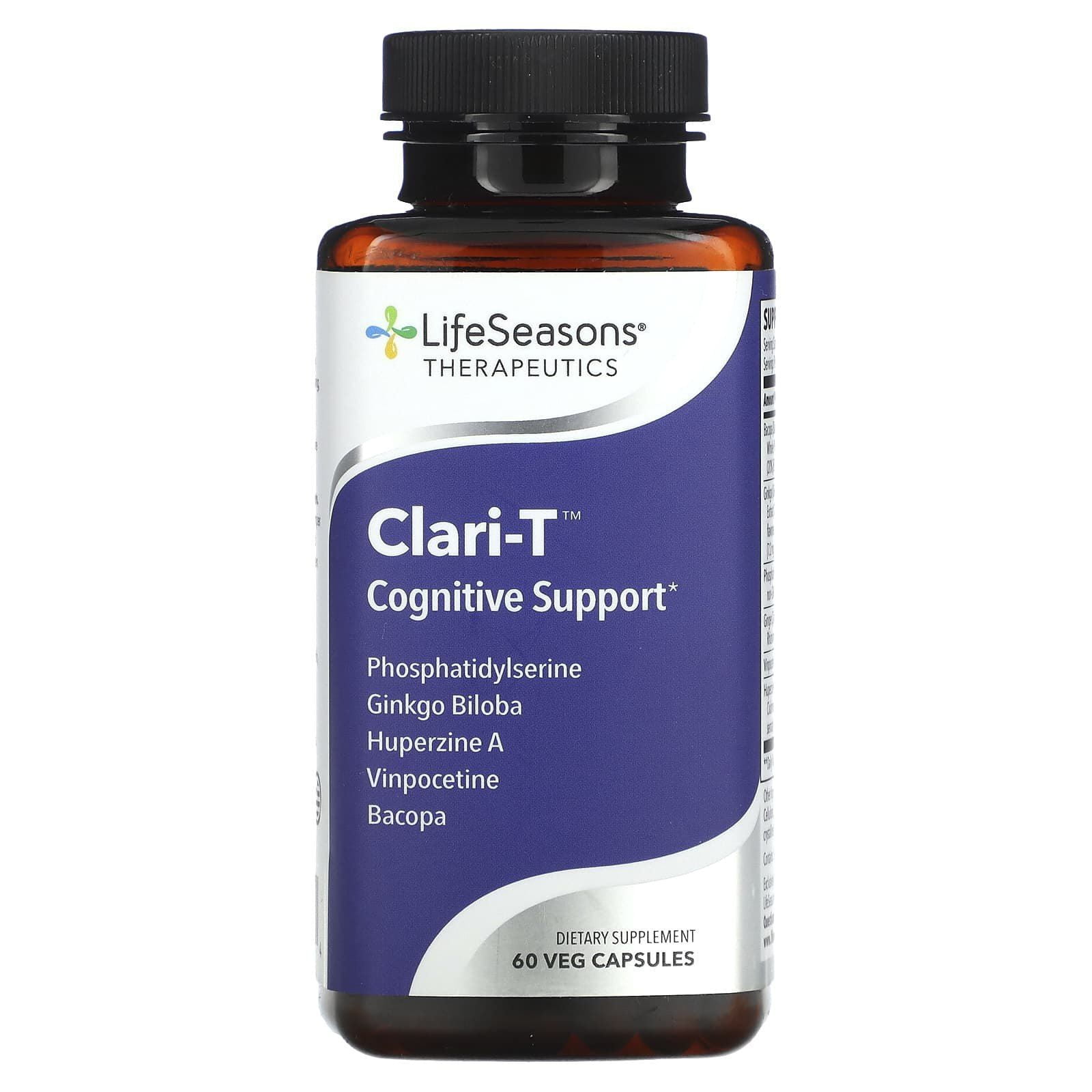 Life Seasons Clari-T Dietary Supplement - Cognitive Support, 60 Veg ...