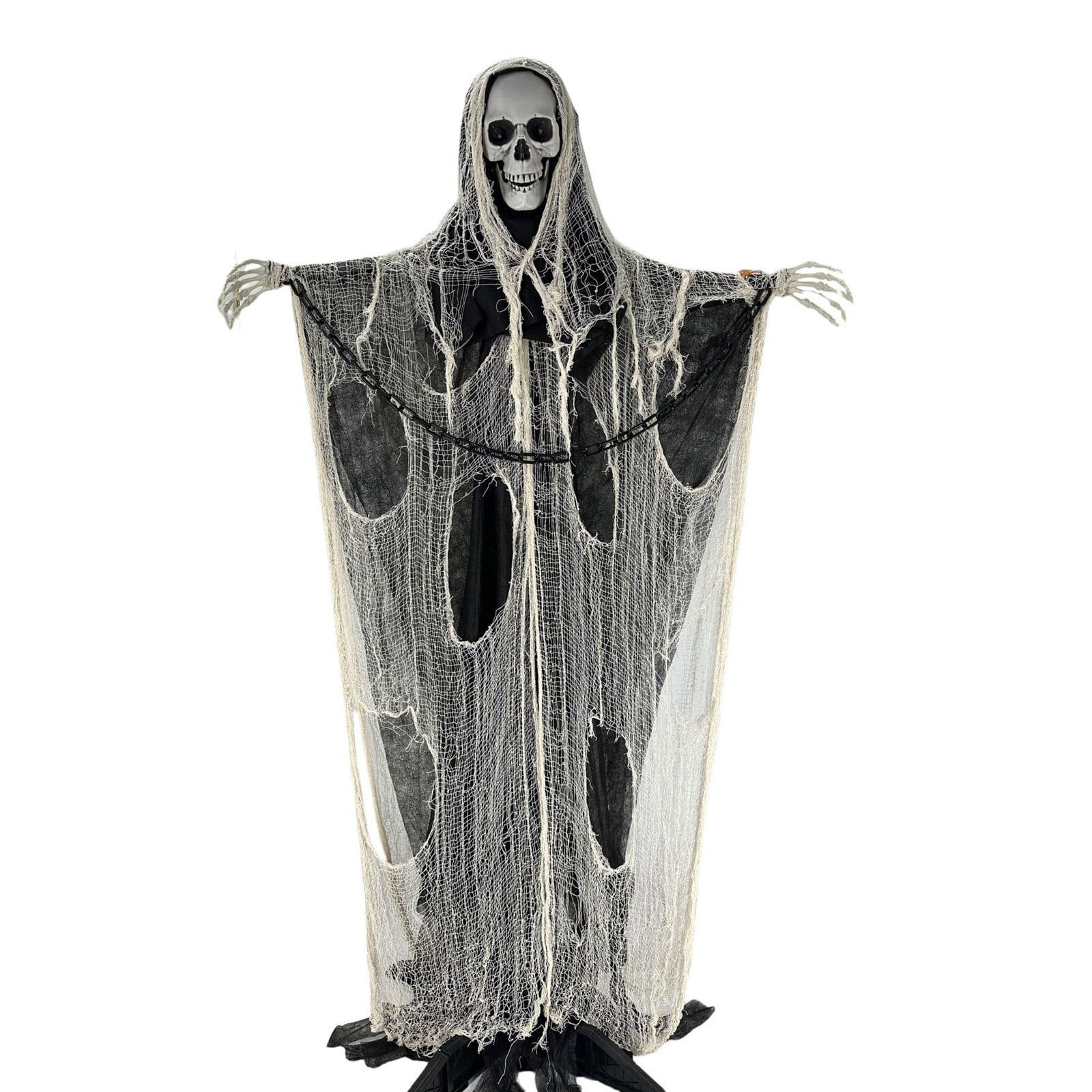 Life-Size Animated Grim Reaper Halloween Decoration with Motion Sensor ...