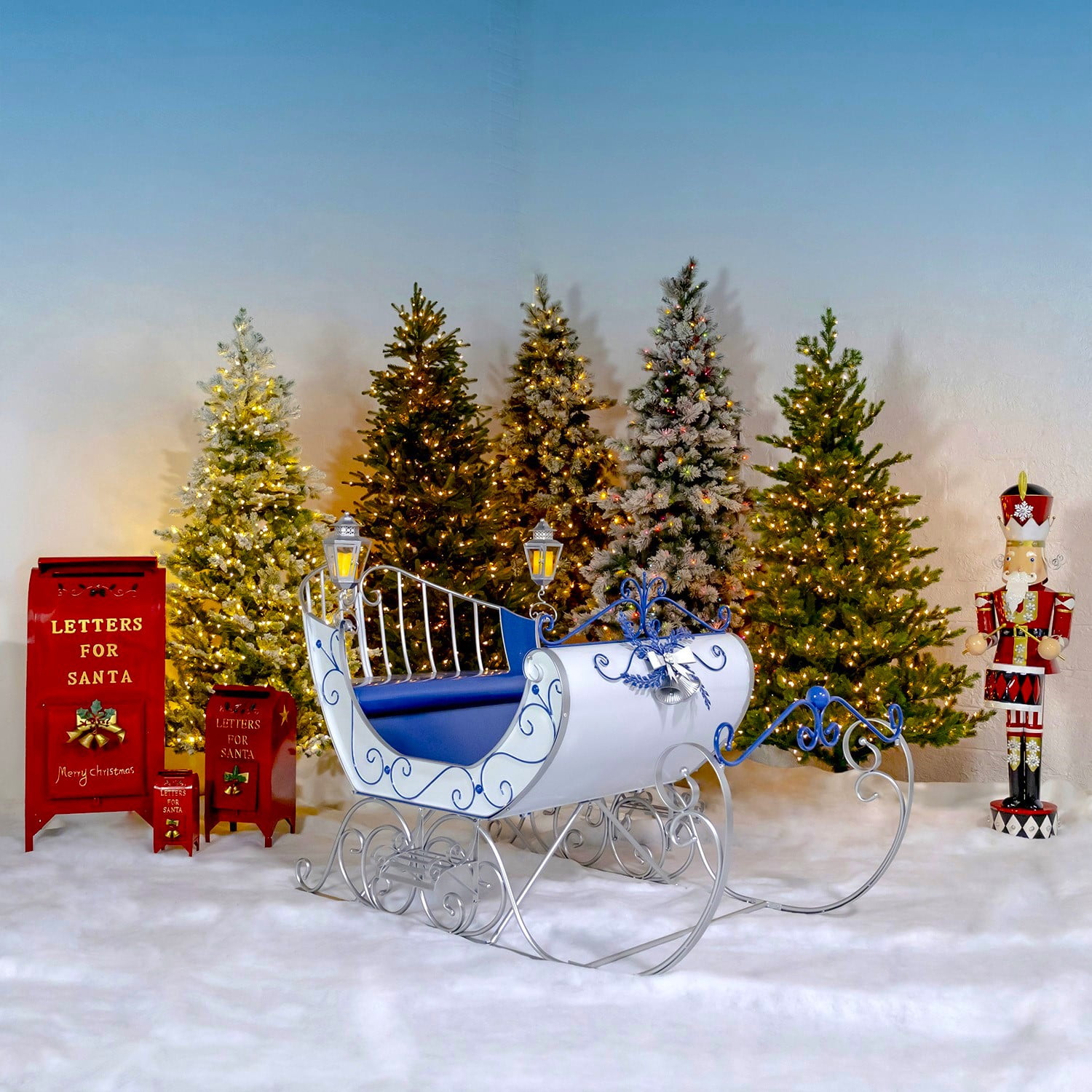 Life-Size Christmas Outdoor Victorian Santa Sleigh, Commercial ...