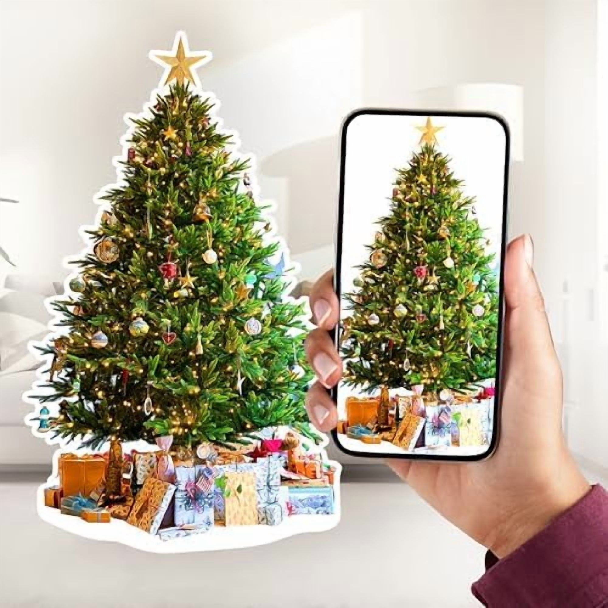 Life Size Christmas Tree Cardboard Cutout, Christmas Tree Cutout with ...