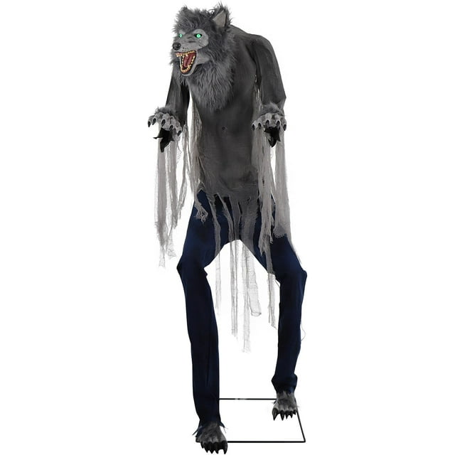 Life-Size Halloween Animatronic, Zombie Butler Holding Tray with Touch ...