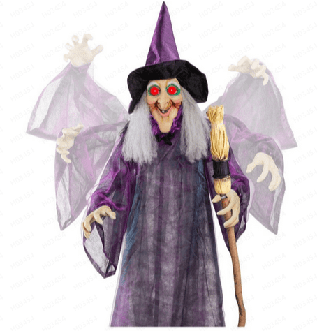 Life Size Hanging Talking Witch - Animated Halloween Witch with Sound ...