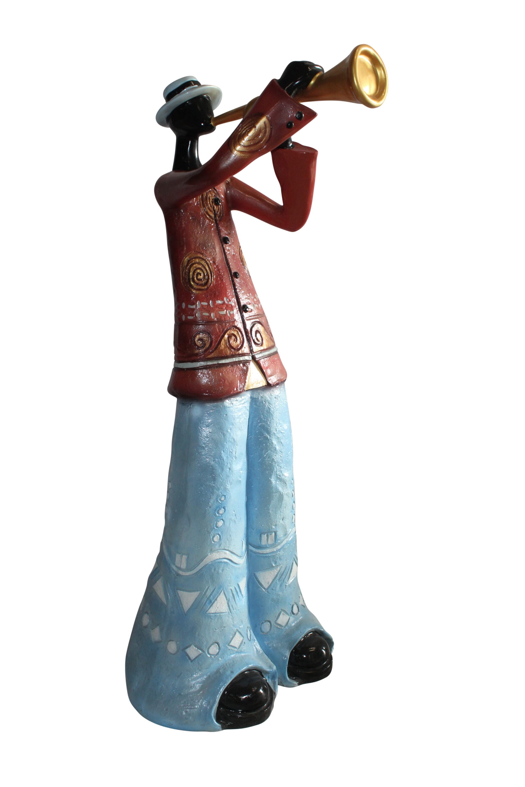 Life Size New Orleans Trumpet Street Musician Resin statue 30" x 21" x ...