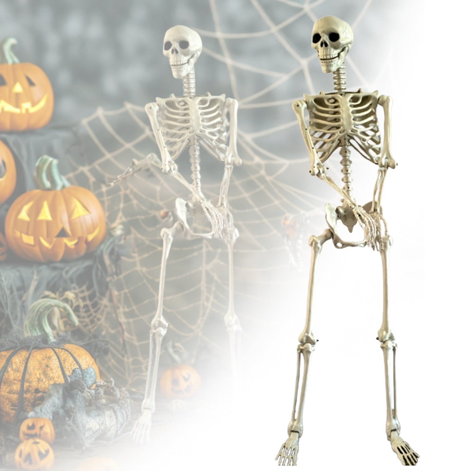 Life Size Skeleton Skeleton Halloween Outdoor Decorations Realistic ...