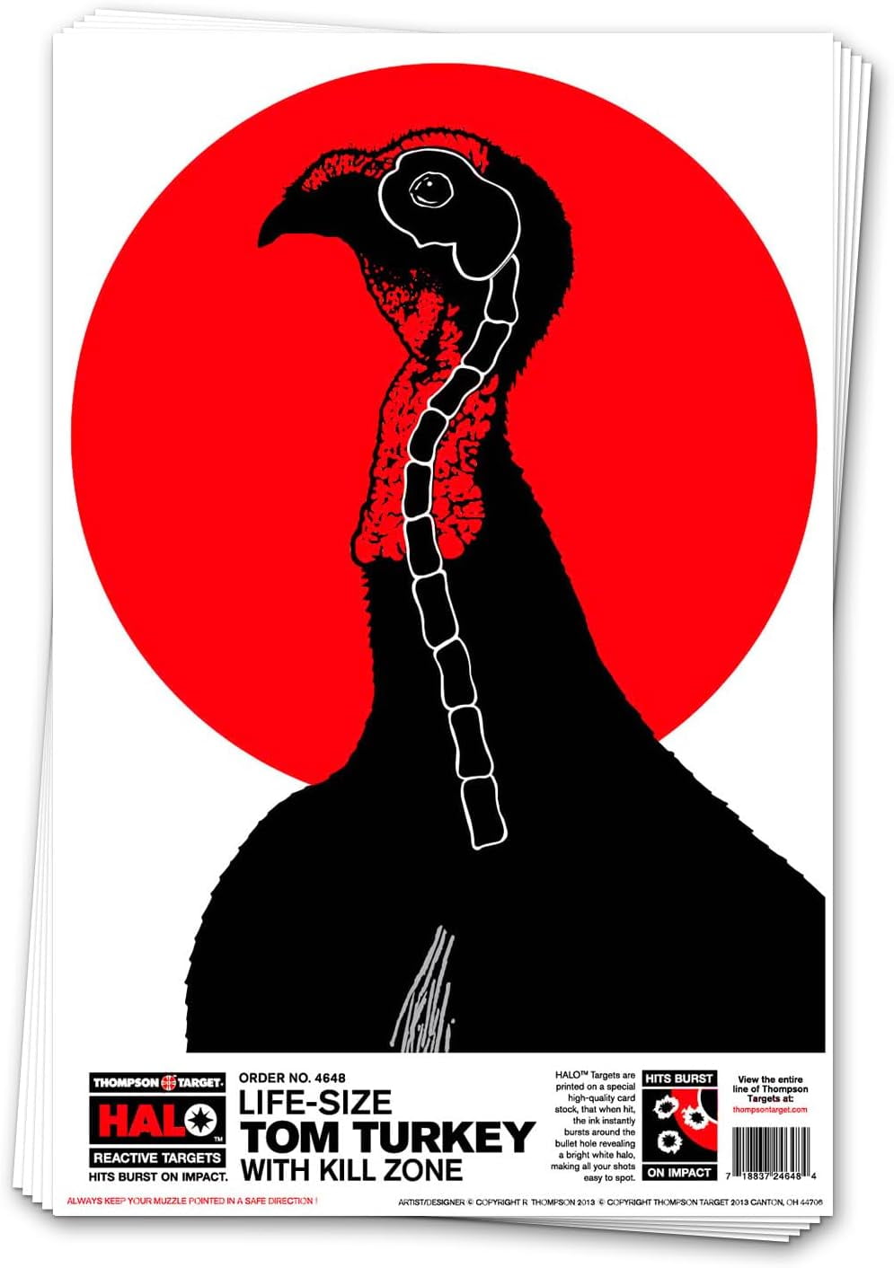 Life-Size Turkey High Visibility Reactive Splatter 12.5x19 Inch ...