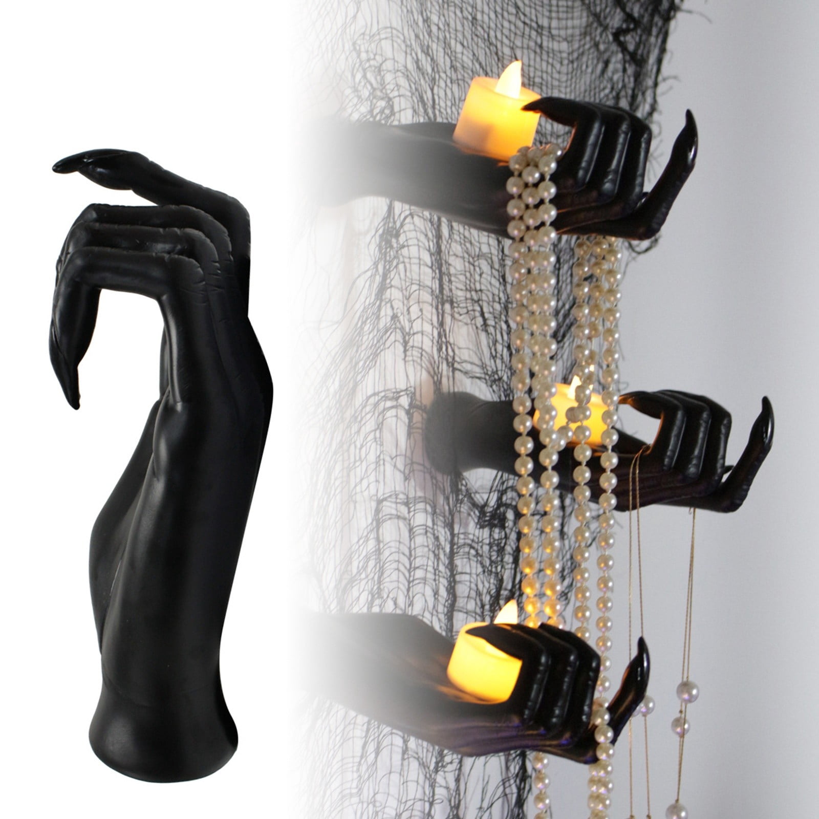 Life-Sized Reaching Hands Wall Decor - Gothic Halloween Decorations ...