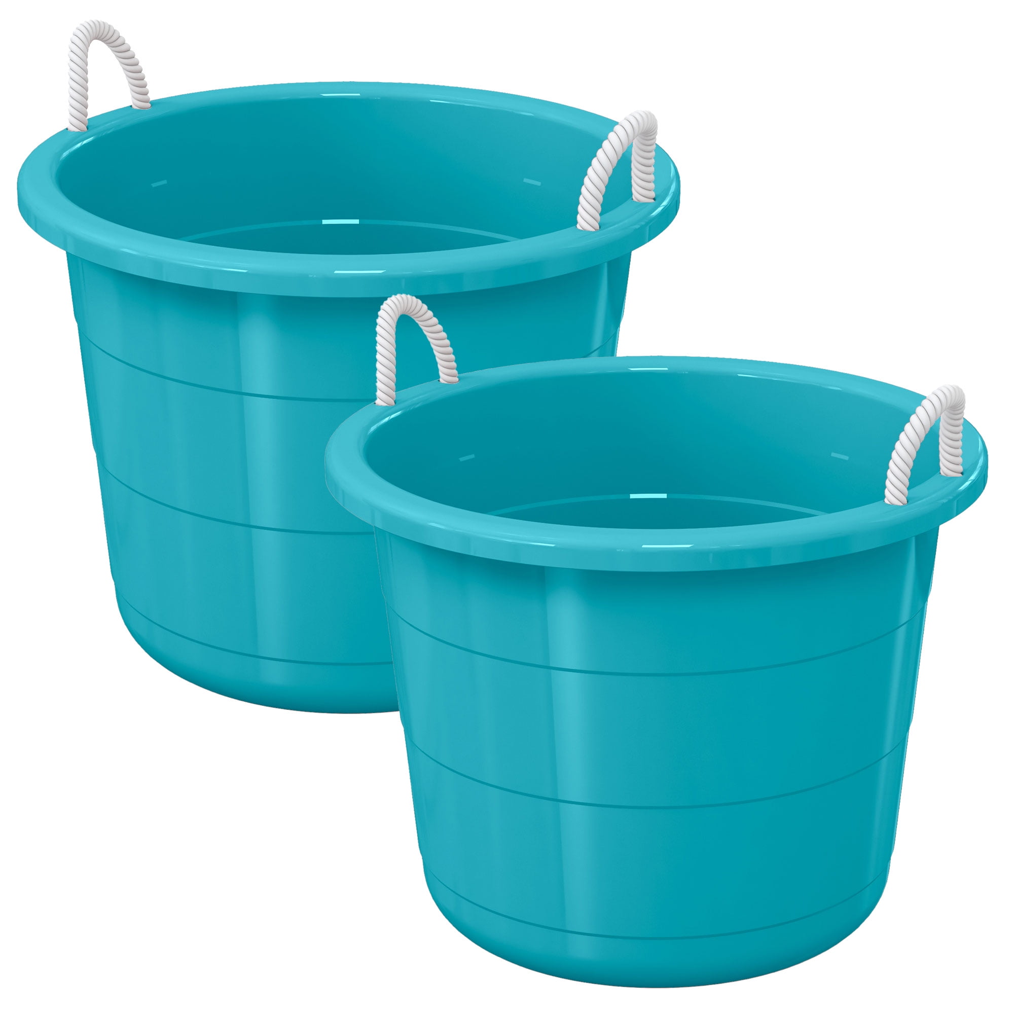 Life Story 17 Gallon Plastic Storage Open Top Bucket with Rope Handles ...