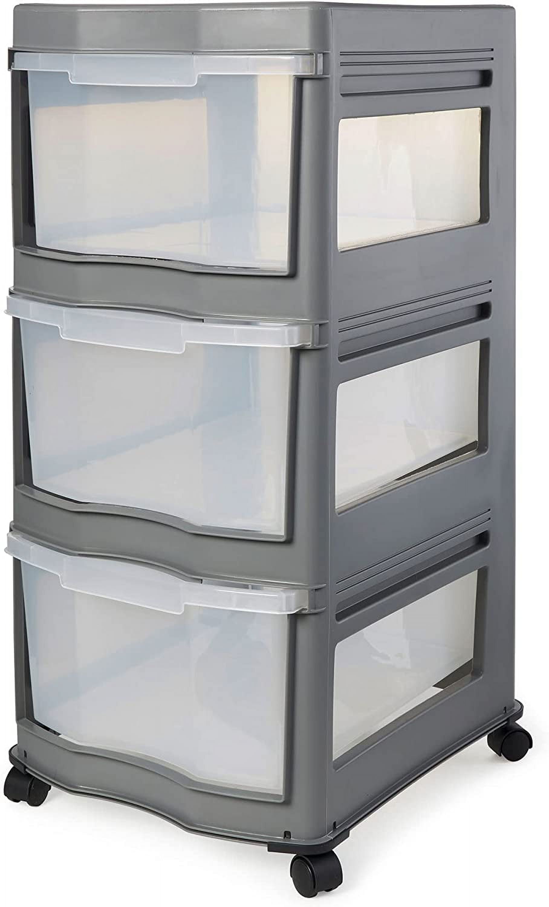 Life Story Classic Gray 3 Shelf Home Storage Container Organizer ...