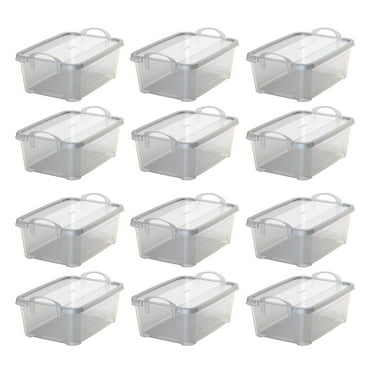 Sterilite 12 Qt Clear Storage Bin Container with Gasket Sealed Lid ...