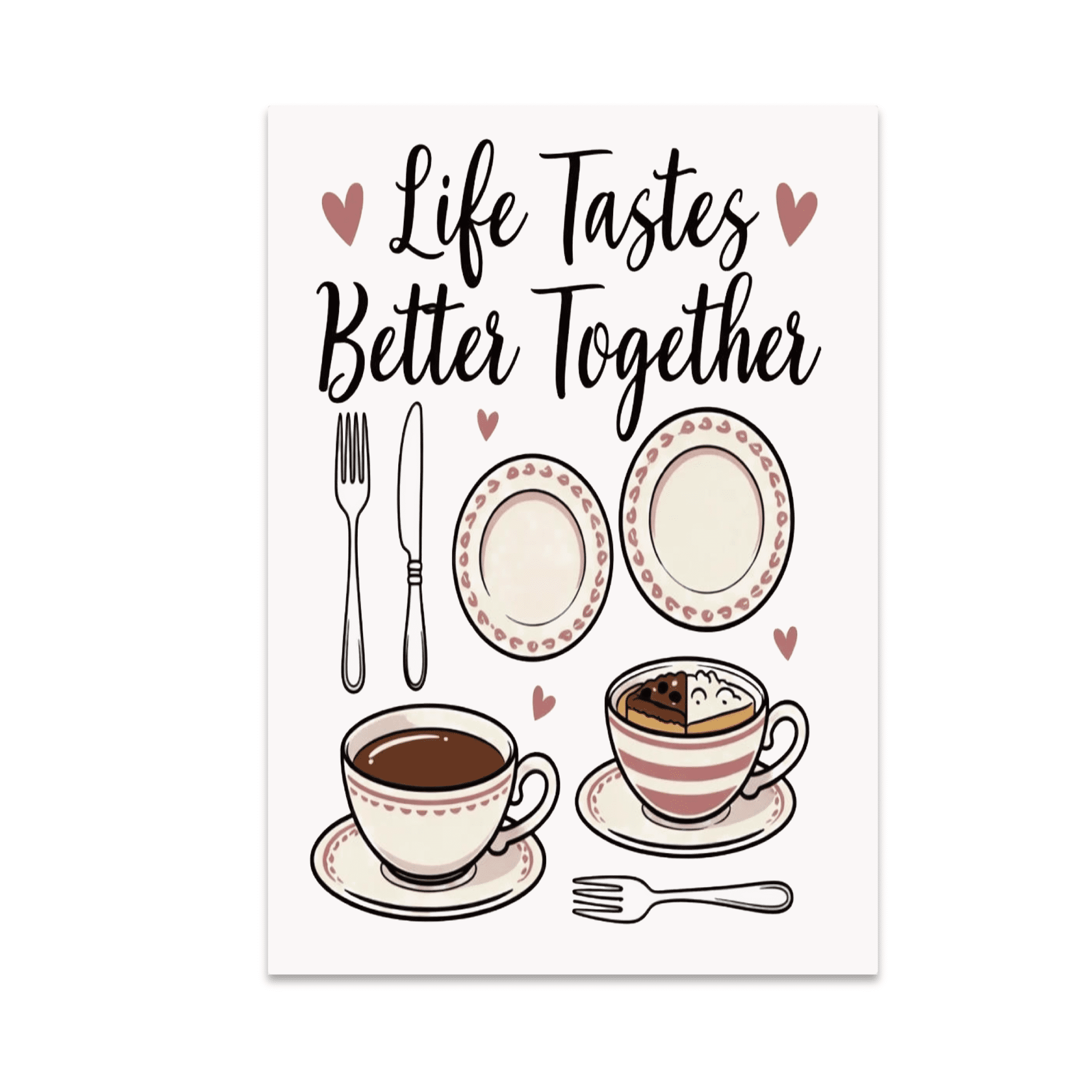 Life Tastes Better Together - Couples Decor - 13x19 Poster Print ...