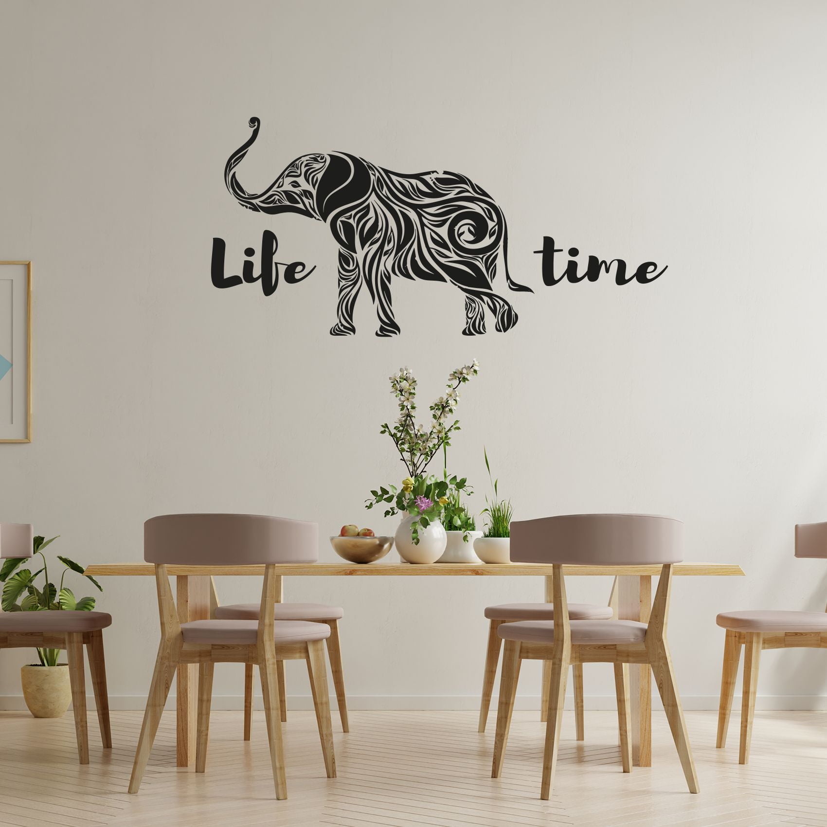 Life Time Beautiful Elephant Silhouette Animal Design Cute Elephant ...