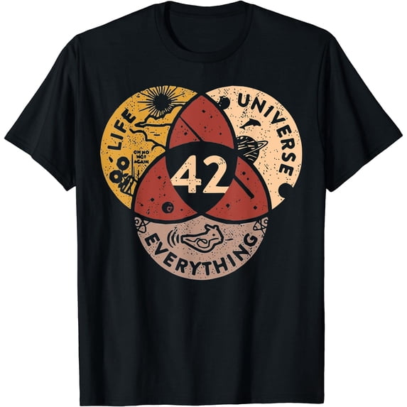 Life Universe Everything 42 Answer To Life T-Shirt - Walmart.com