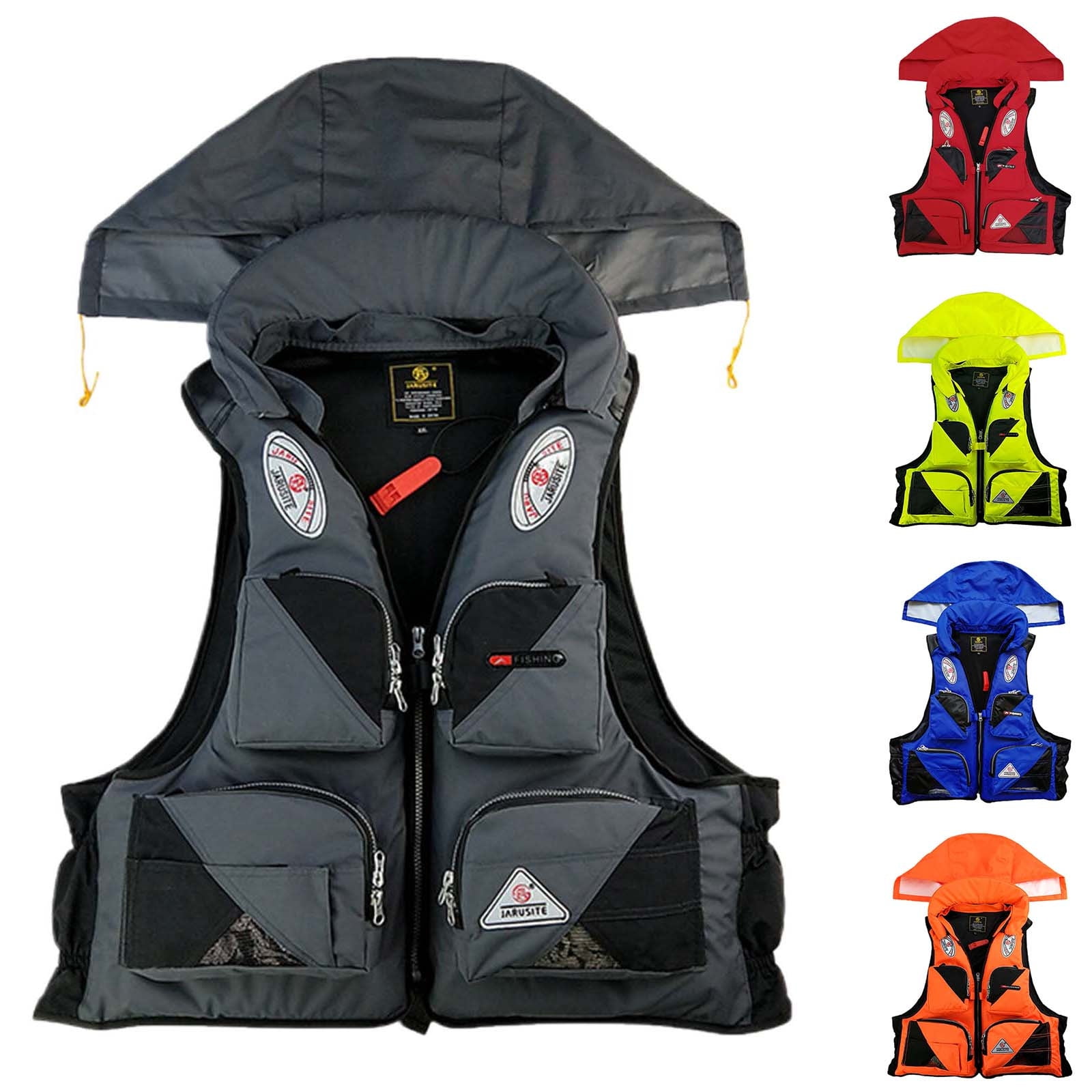 Life Vests For Adults Sea Fishing Detachable Jacket Pocket Function ...