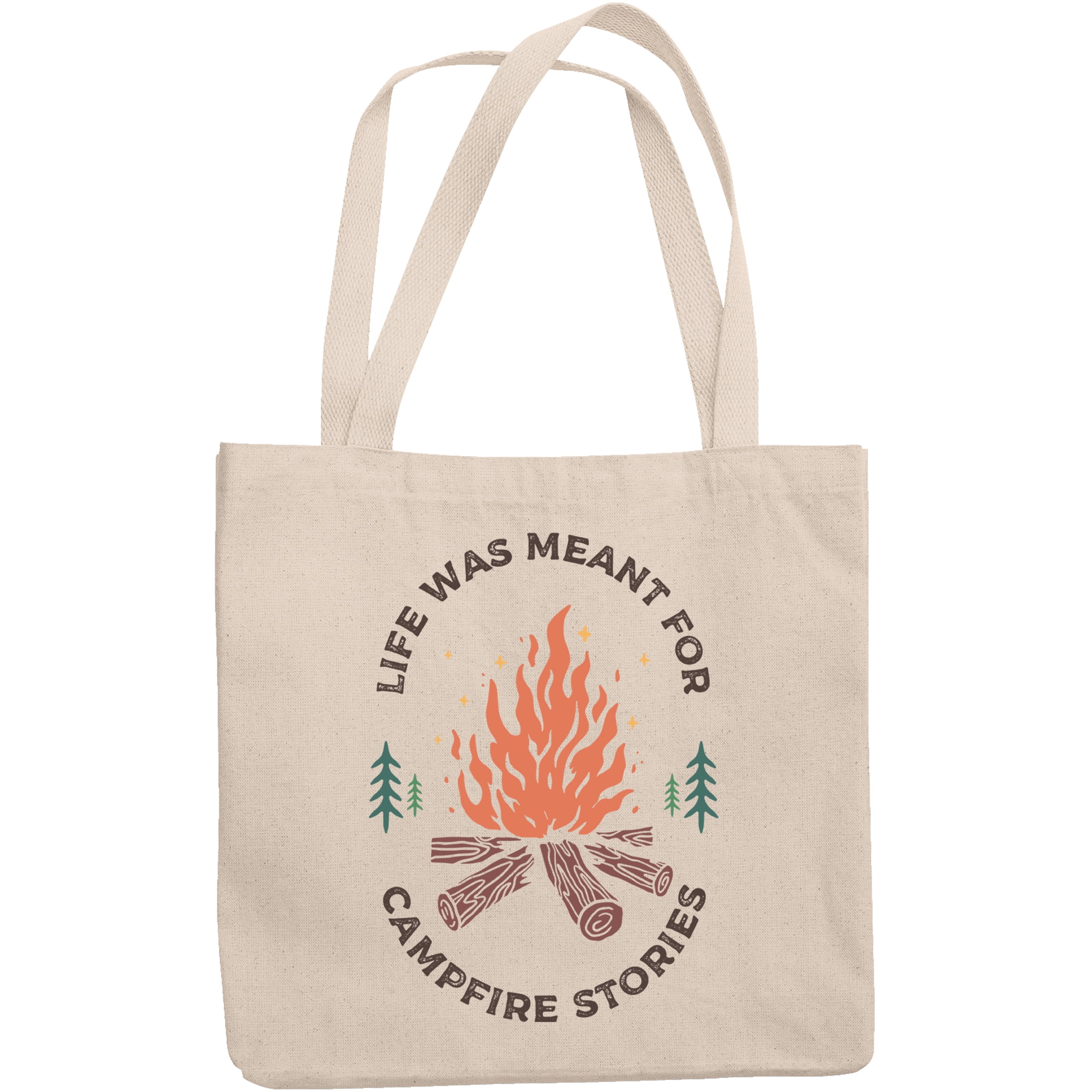 Life Was Meant for Campfire Stories with Bonfire, Camping Art Merch ...