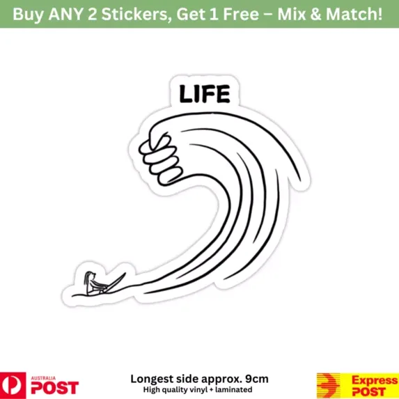 Life Wave Quote Sticker Phone Decal Water Bottle Stickers Car Decals ...
