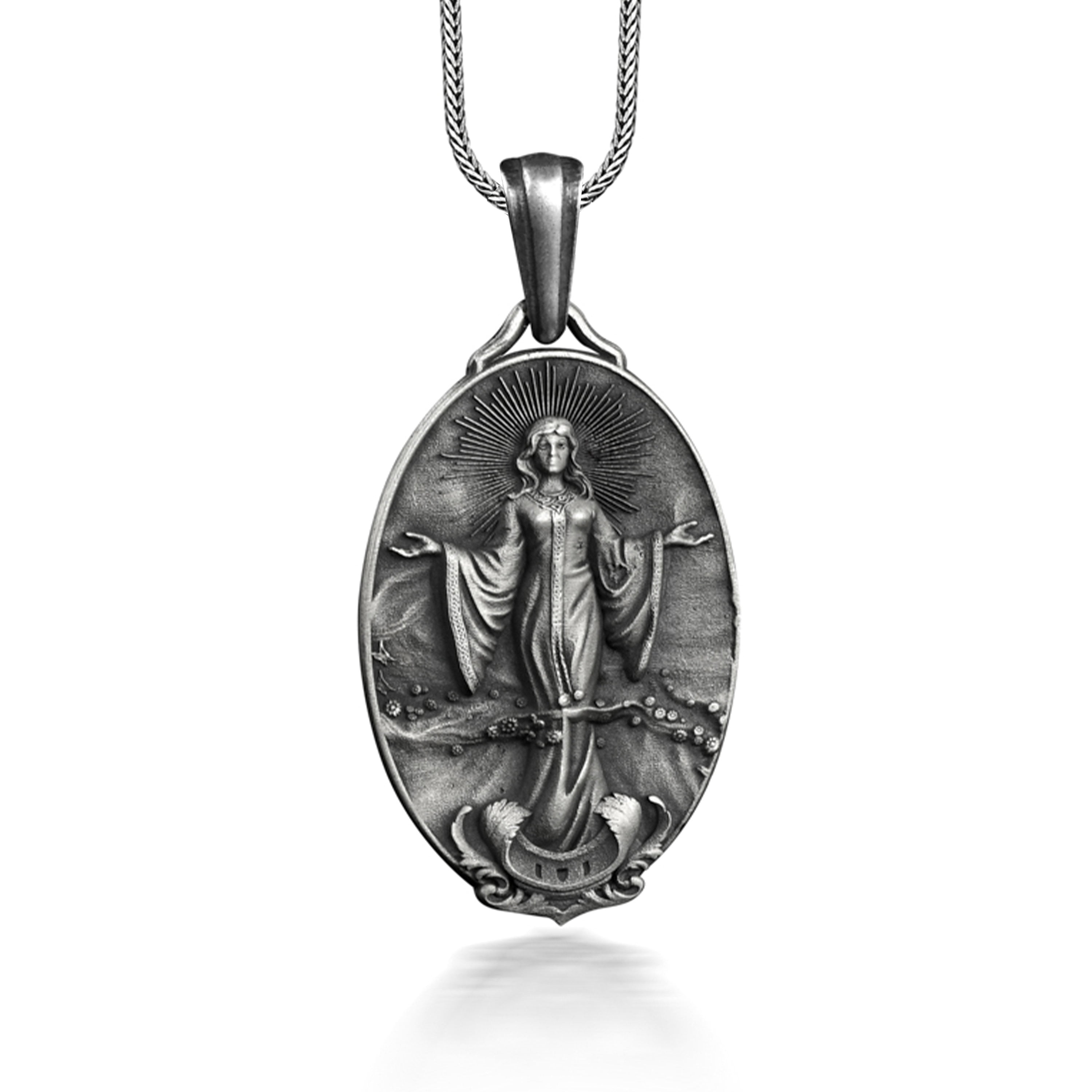 Life and Death Double Sided Necklace in Silver, Grim Reaper and Life ...