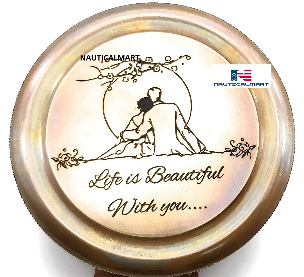 Life is beautiful with you Engraved compass, E E cumings poem engraved ...