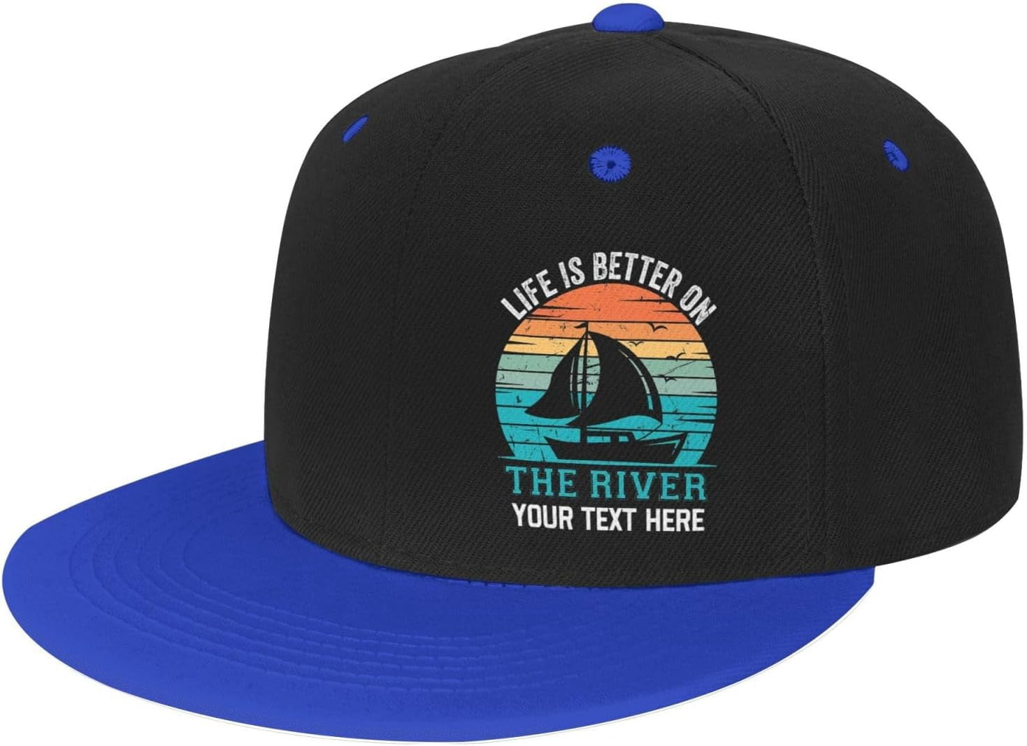 Life is Better On The River Sun Hat Unisex Children Adjustable Flat ...