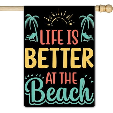 Toland Home Garden Fun in the Sun Beach summer Flag Double Sided 12x18 ...